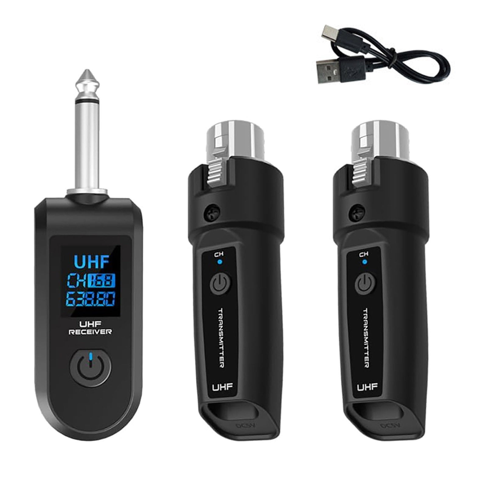 Jkung Wireless Microphone Converter XLR Transmitter And Receiver Gold ...