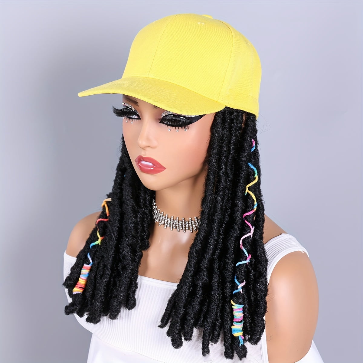 Jkzcp 12 Inch Dreadlock Hat Wig - Synthetic Fiber Hair Extensions for ...