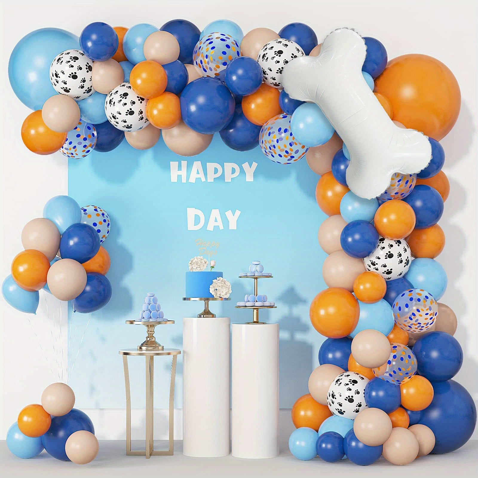 Jkzcp 121pc Vibrant Blue Balloon Garland Kit - Easy Assembly & Robust ...