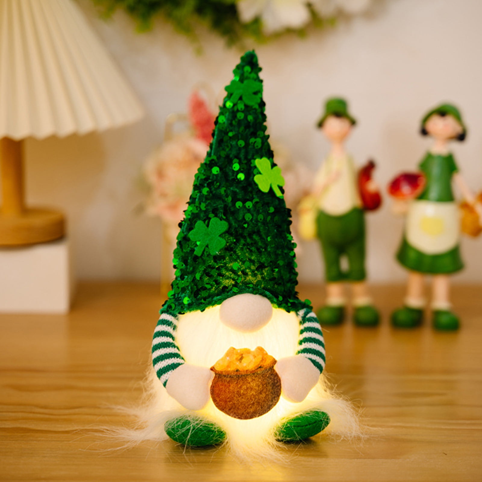 Jlong 1PC St Patricks Day , LED Light Up Plush Doll Decoration ...