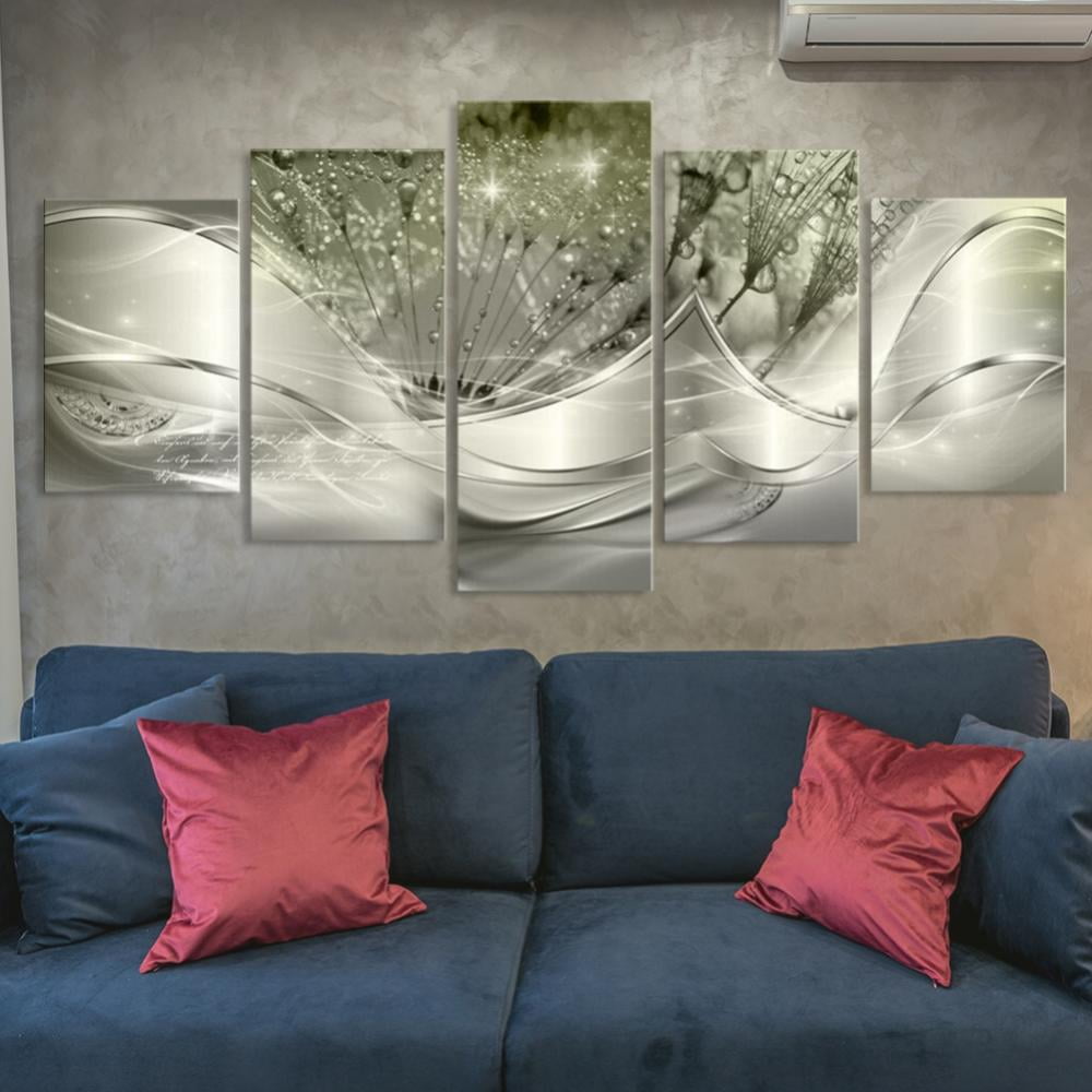 Jlong Canvas Painting Abstract Modern Flower Frameless Canvas Wall Art Print Picture For Living ...