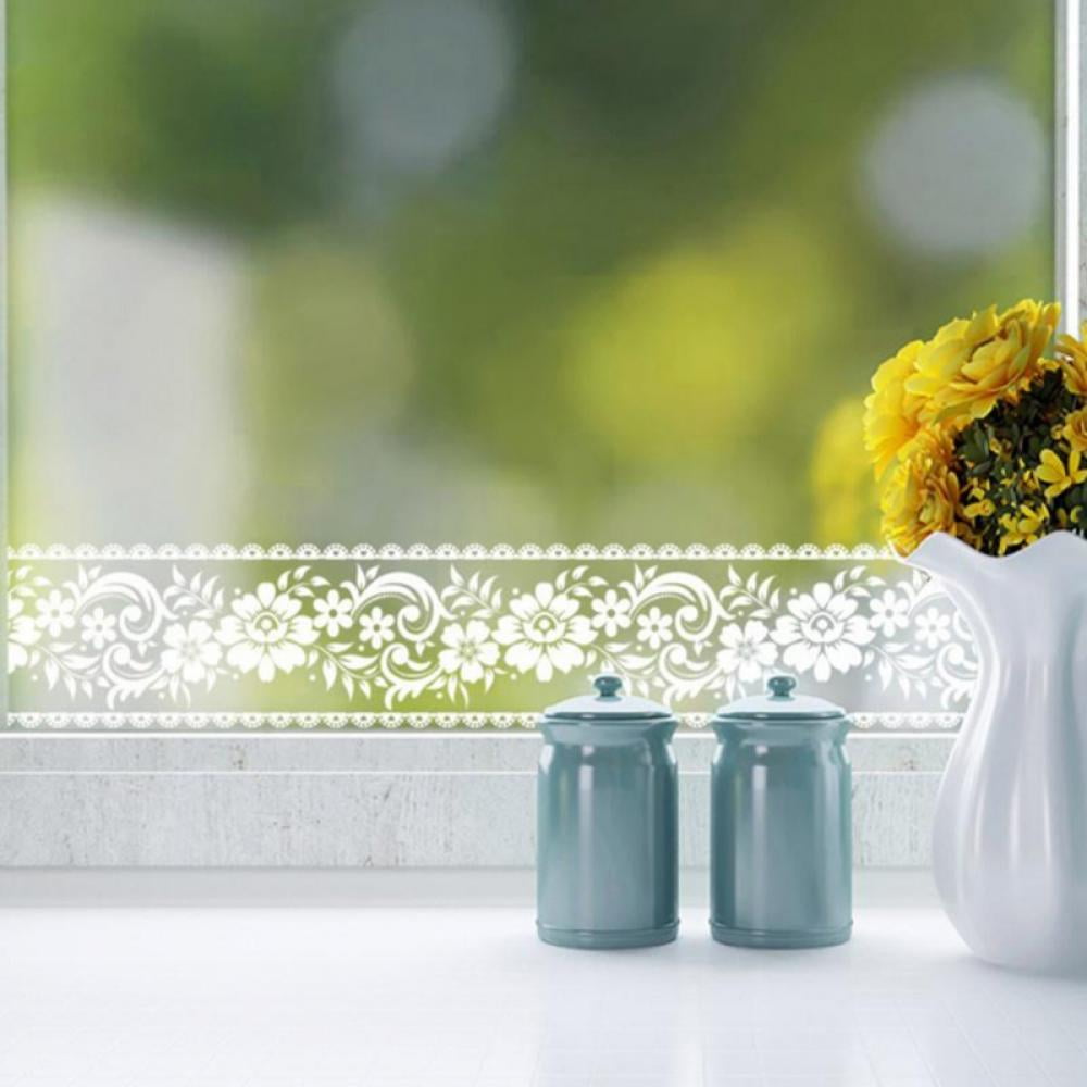 Jlong Wallpaper Border Stick and Peel - Transparent Floral Lace ...