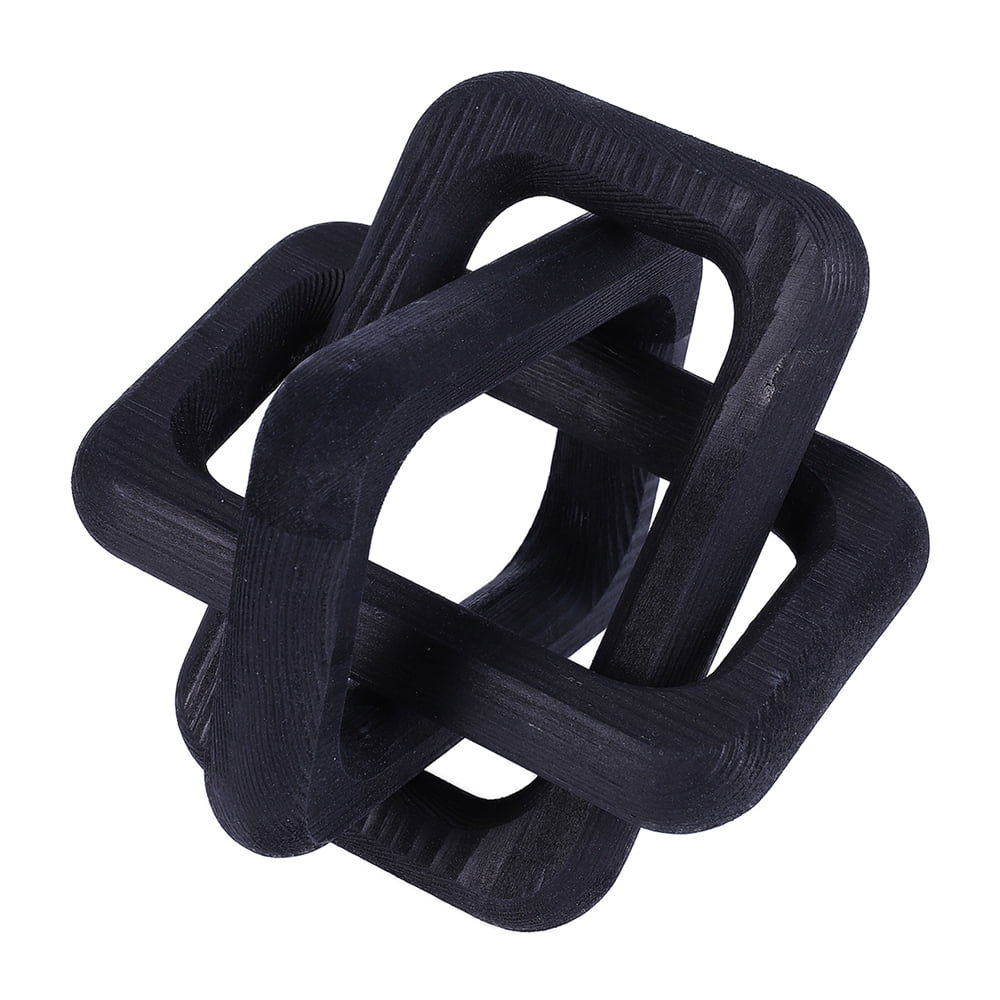 Jlong Wood Knot Coffee Table Decor, Modern Farmhouse Shelf Decor, Boho Wood Chain Link Decor for ...