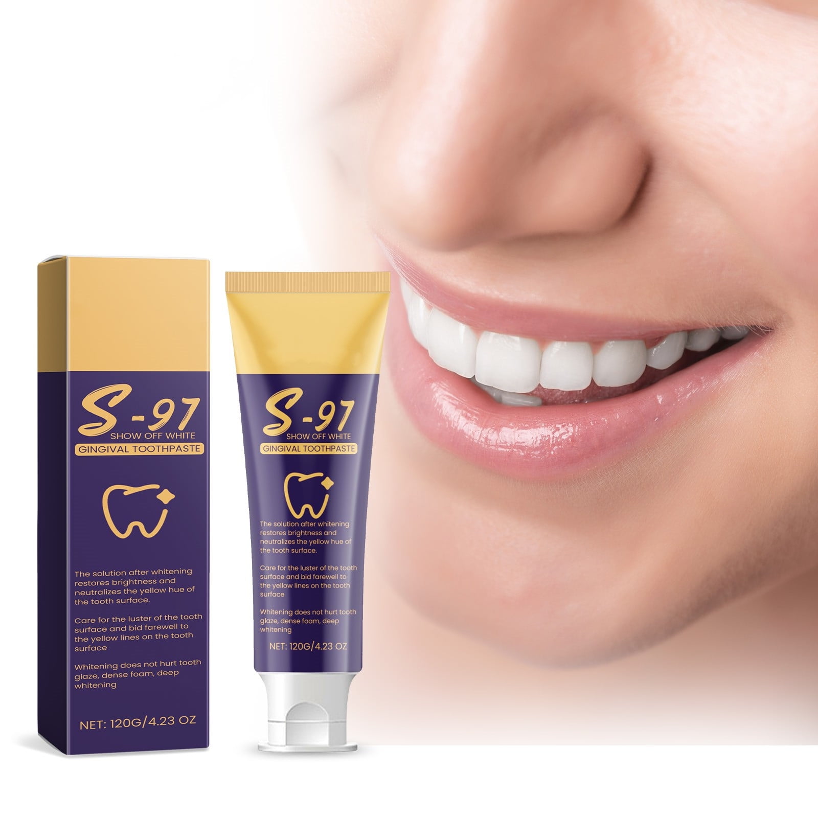 Jmheeeeee Experience The Teeth With Purple Toothpaste Say Goodbye To ...