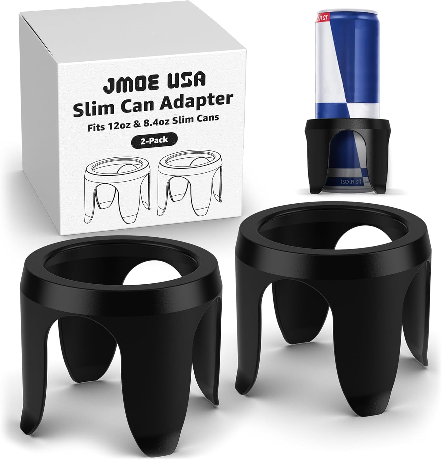 Jmoe USA Slim Can Cup Holder Insert for Car | Fits 8.4oz & 12oz Cans ...