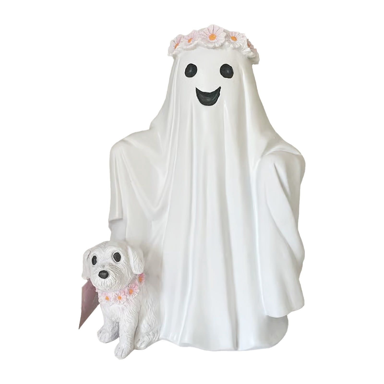 Jmofsff Ghost Walking Dog Statue, 5.91 inch Halloween Ghost Dog Statue ...