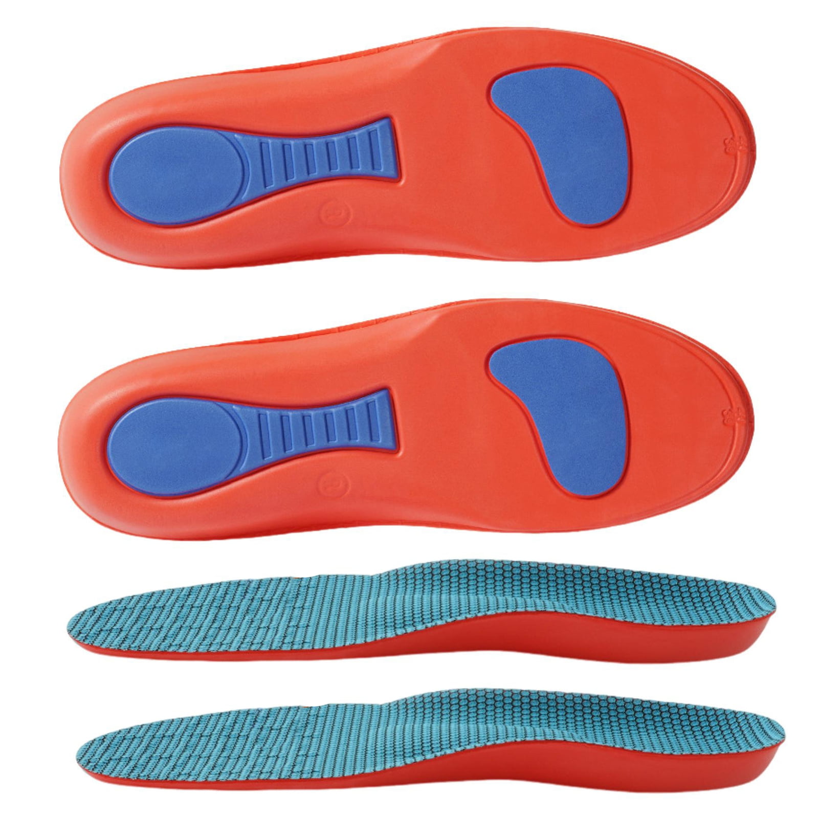 Jnismy 2 Pairs Sports Insoles for Men Women Improve Posture Orthotic ...