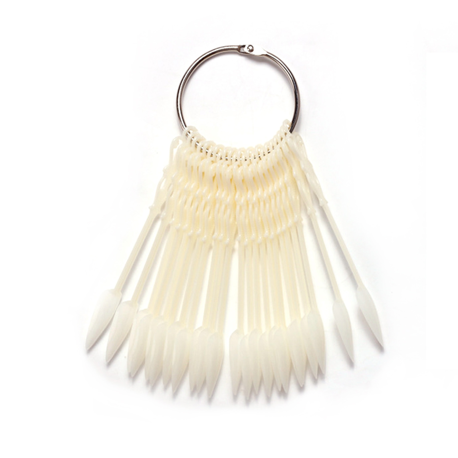 Jnismy 24Pcs/Set Nail Art Fan Buckle Design Adjustable Transparent Fake ...