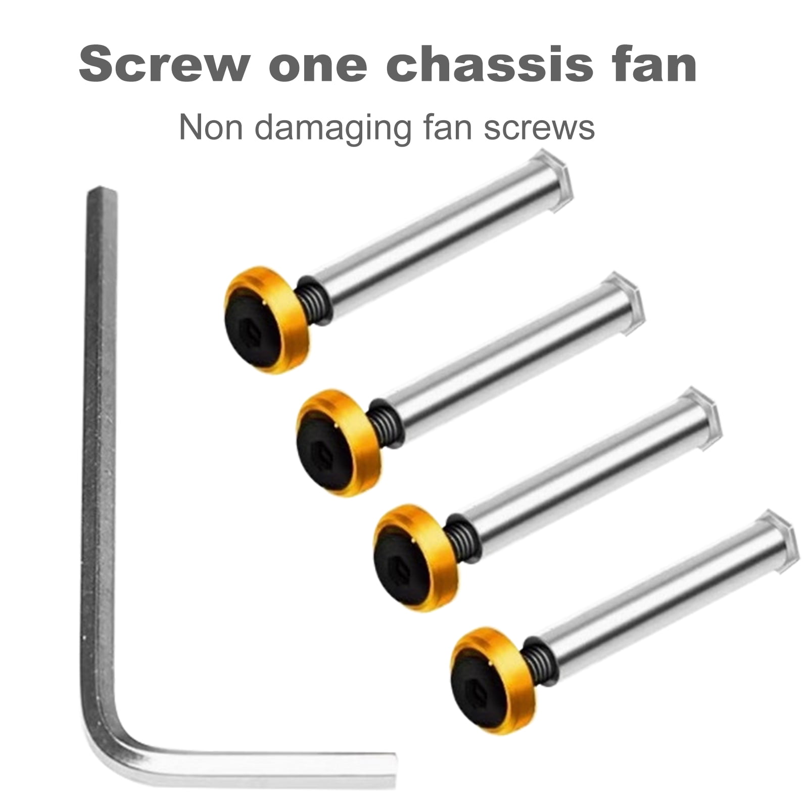 Jnismy 4Pcs Computer Case Fan Screws PC Cooling Fan Mount Screws ...