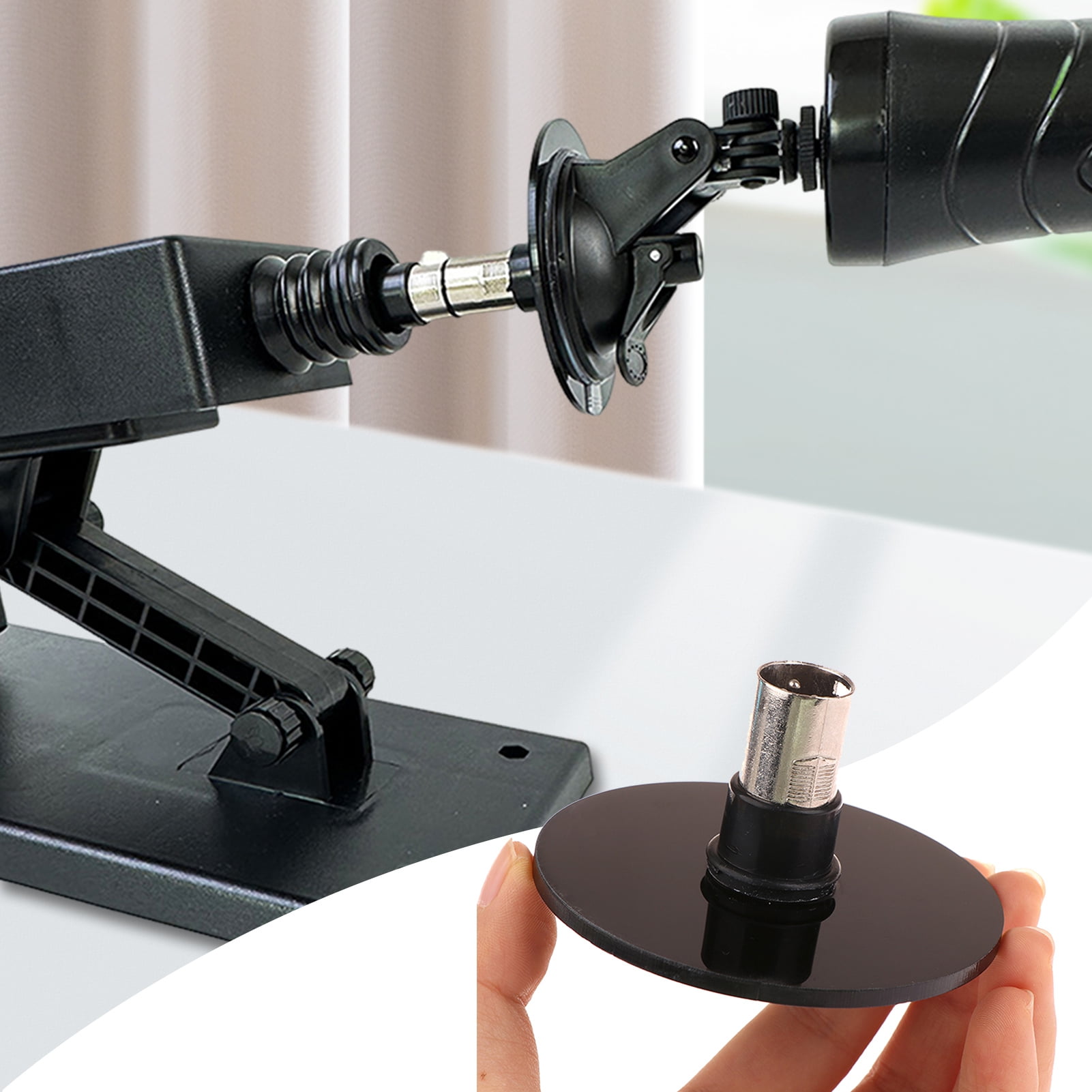 Jnismy 8CM Suction Cup Adapter Universal 3XLR Connectors for Telescopic ...