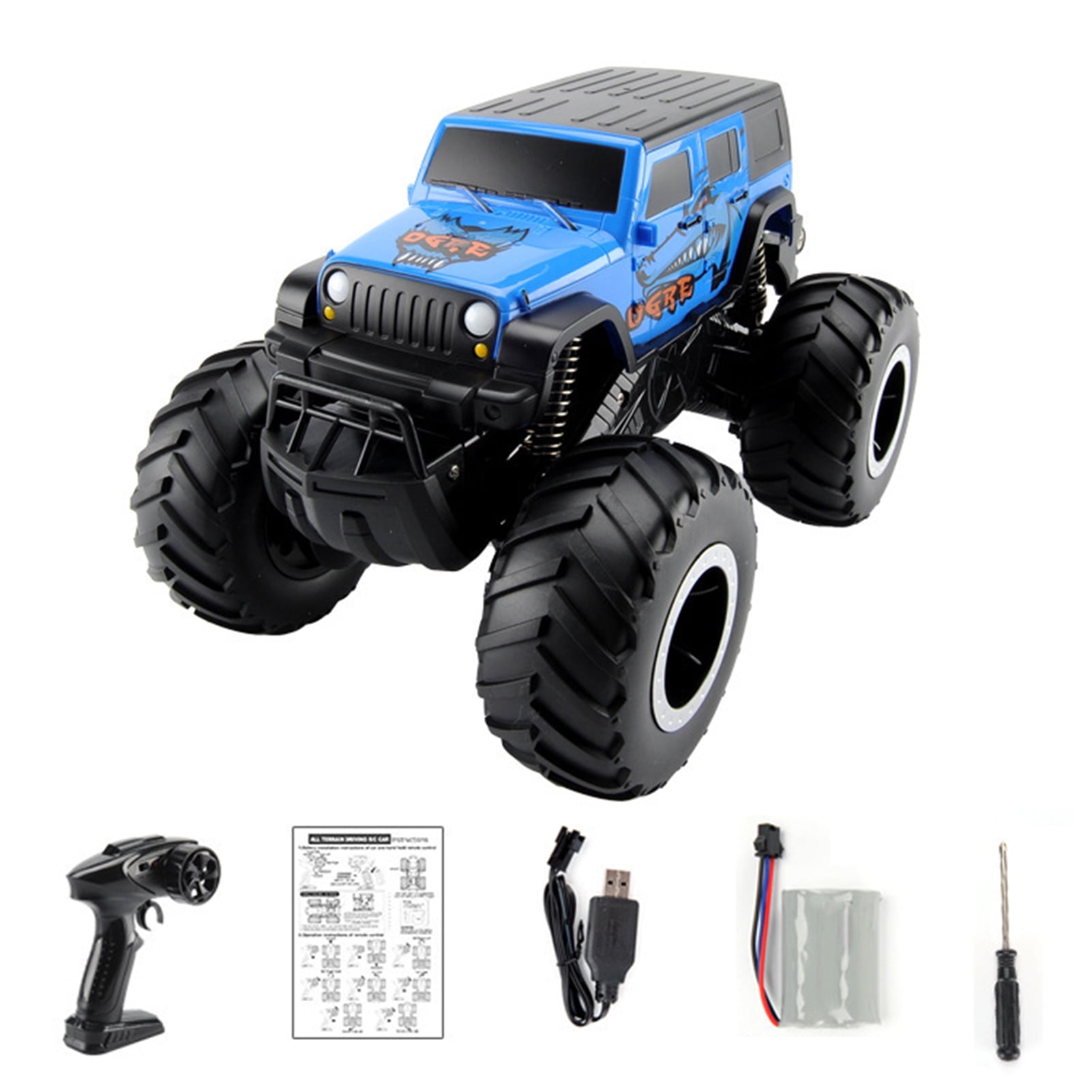 Jnismy Amphibious Remote Control Off-Road Car 4 Wheels Drive Waterproof ...