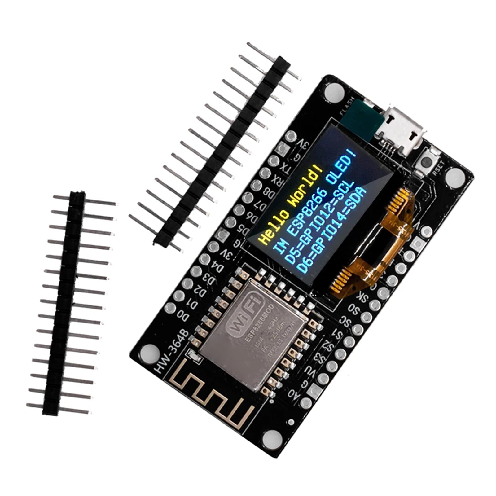 Jnismy Module ESP8266 Development Board with 0.96 Inch OLED Display ...