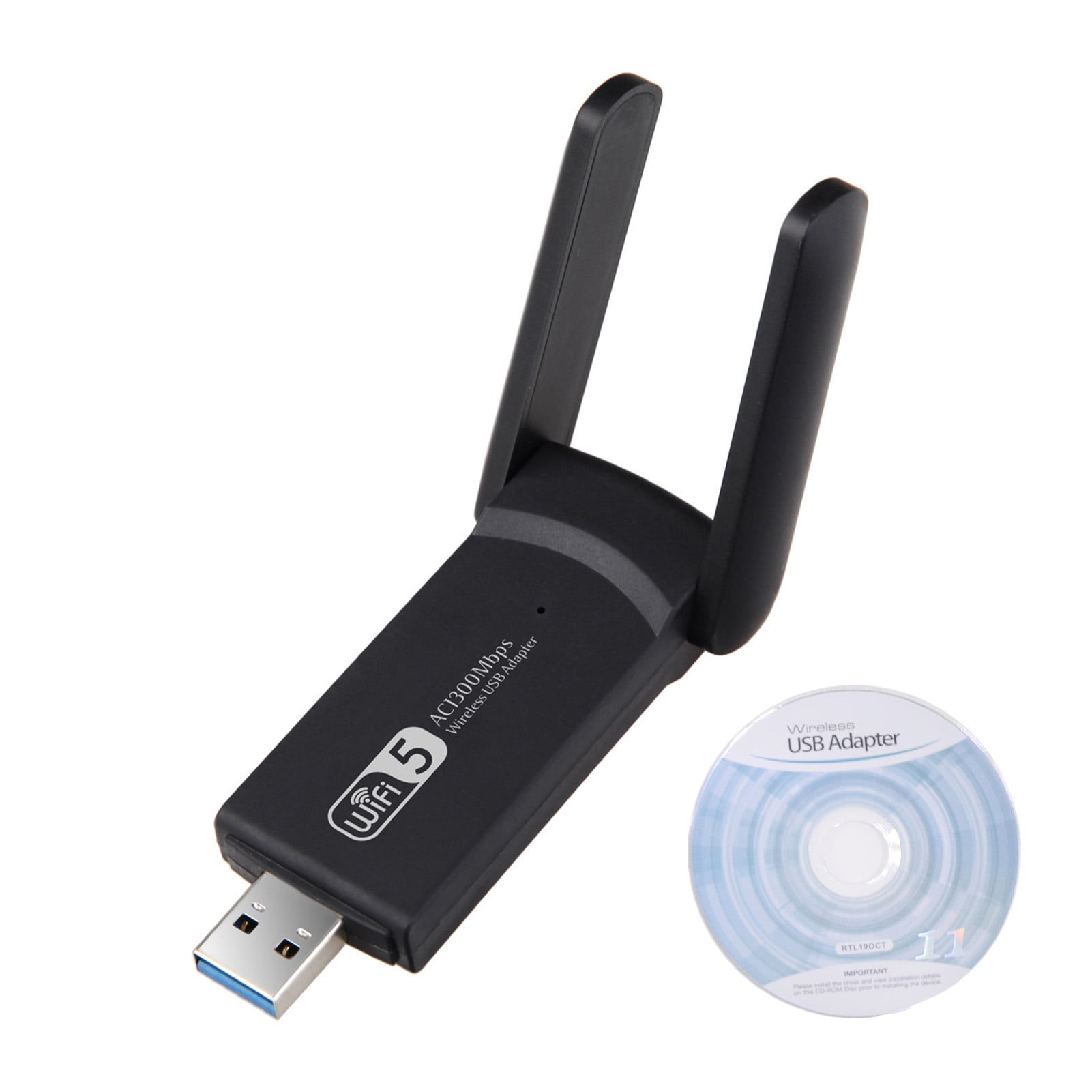 Jnismy USB Wi-Fi Bluetooth Adapter, 1300Mbps Dual Band 2.4/5GHz ...