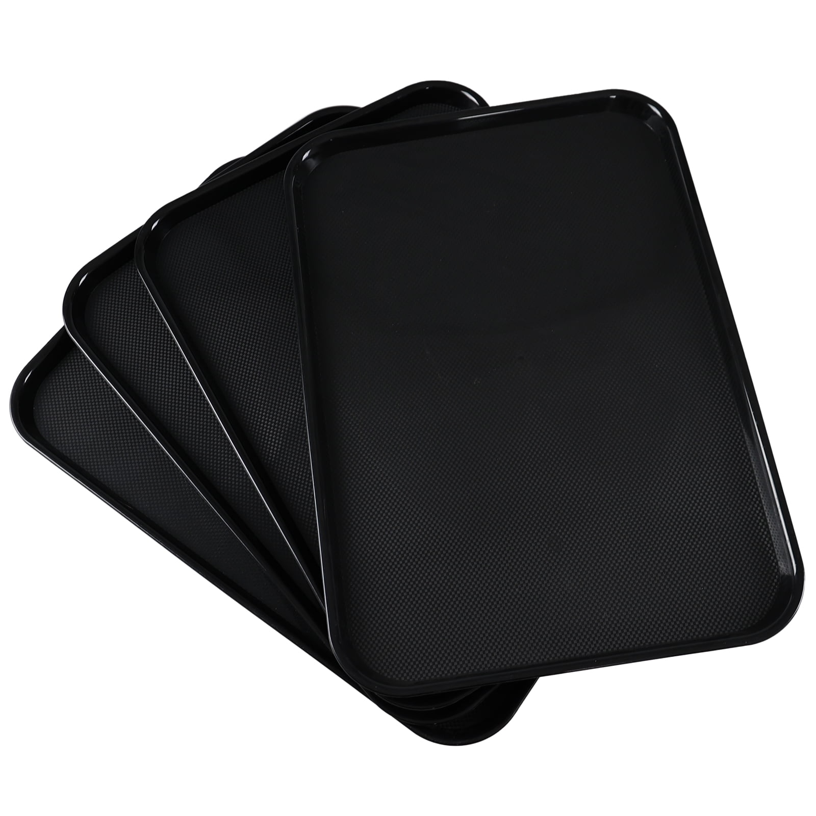Jnktka Extra Large Plastic Tray for Multi-purpose, Black Rectangle ...