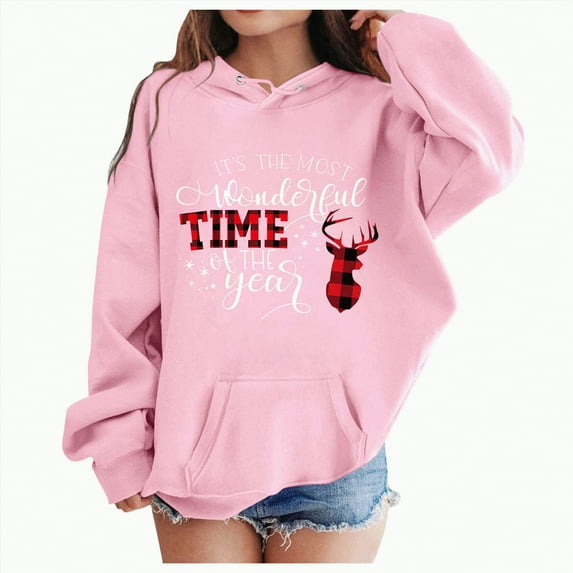 Jnsixm Hoodies Girls Christmas Kids Christmas Hoodie Girl Cute hoodie ...