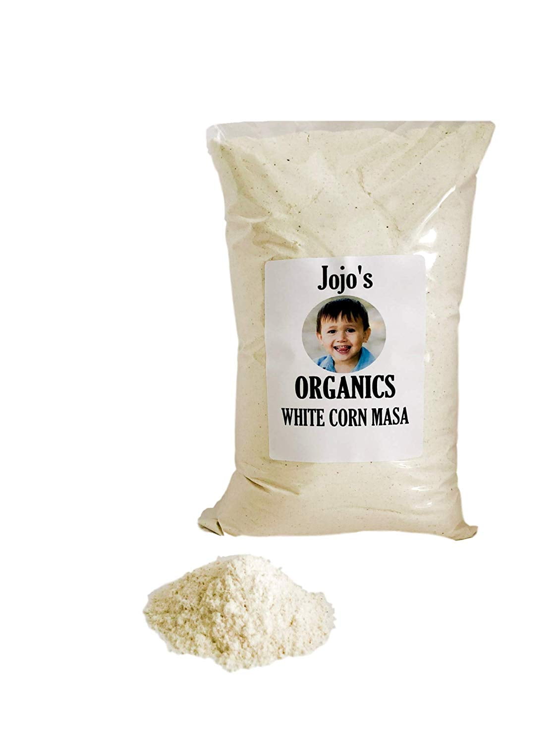 Jo Jo's Organics White Corn Masa Harina Flour, 4 lbs, for Tortillas ...