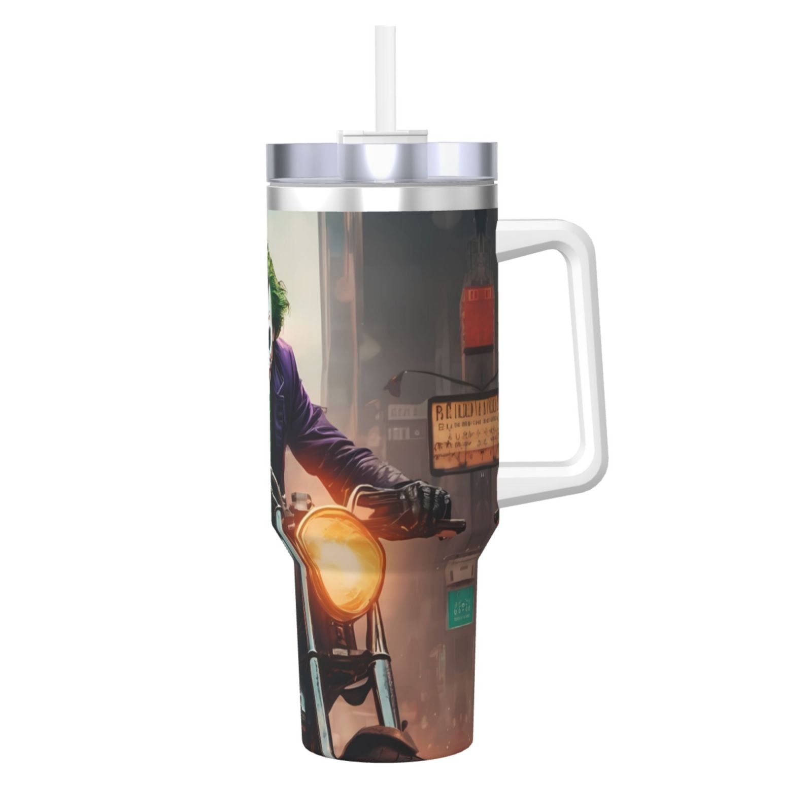 Jo-Ker 40 Oz Car Cap, Tumbler With Handle Water Bottle Travel Cup For Car Drink Cold And Hot ...