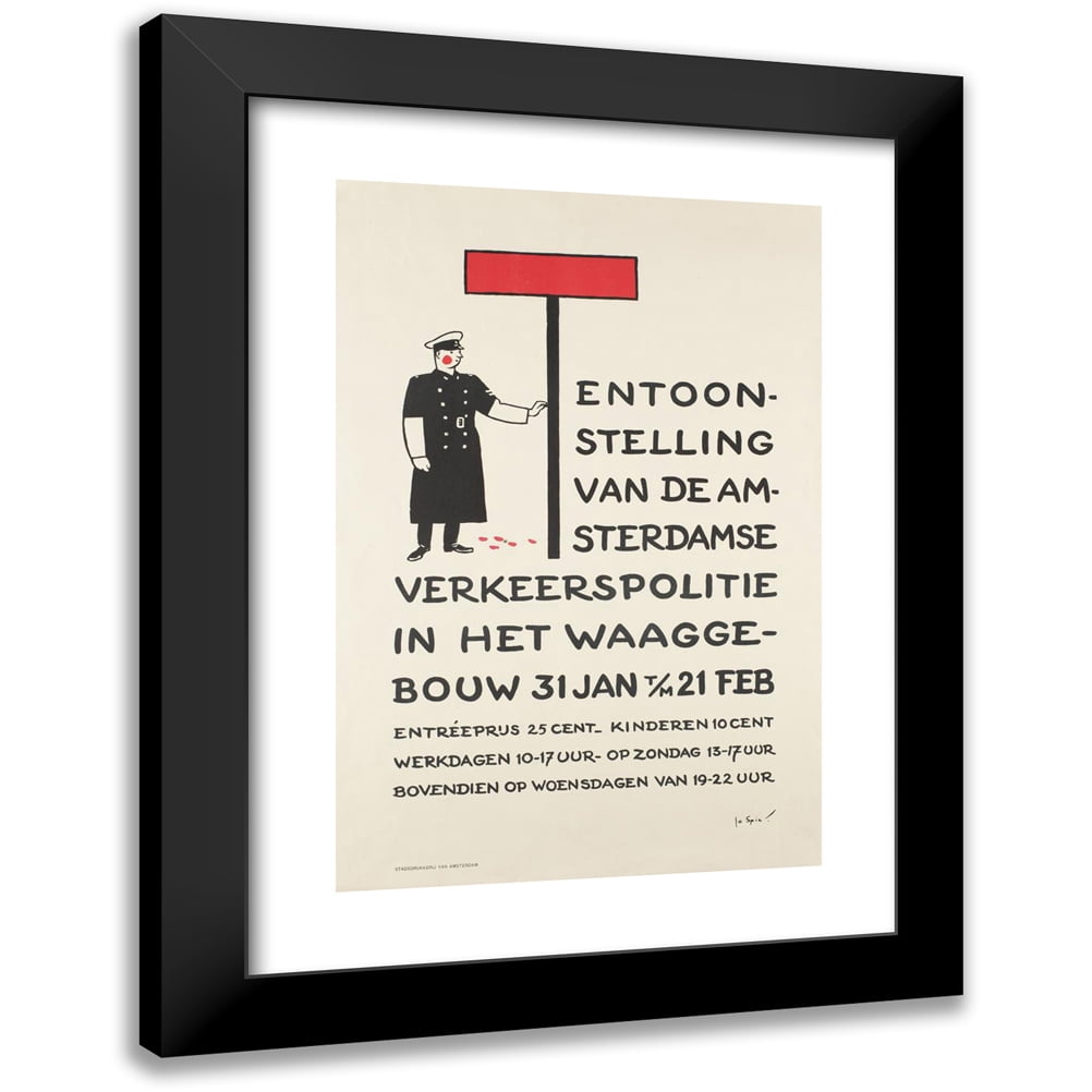 Jo Spier 13x18 Black Modern Framed Museum Art Print Titled - Poster "Exhibition of the Amsterdam ...