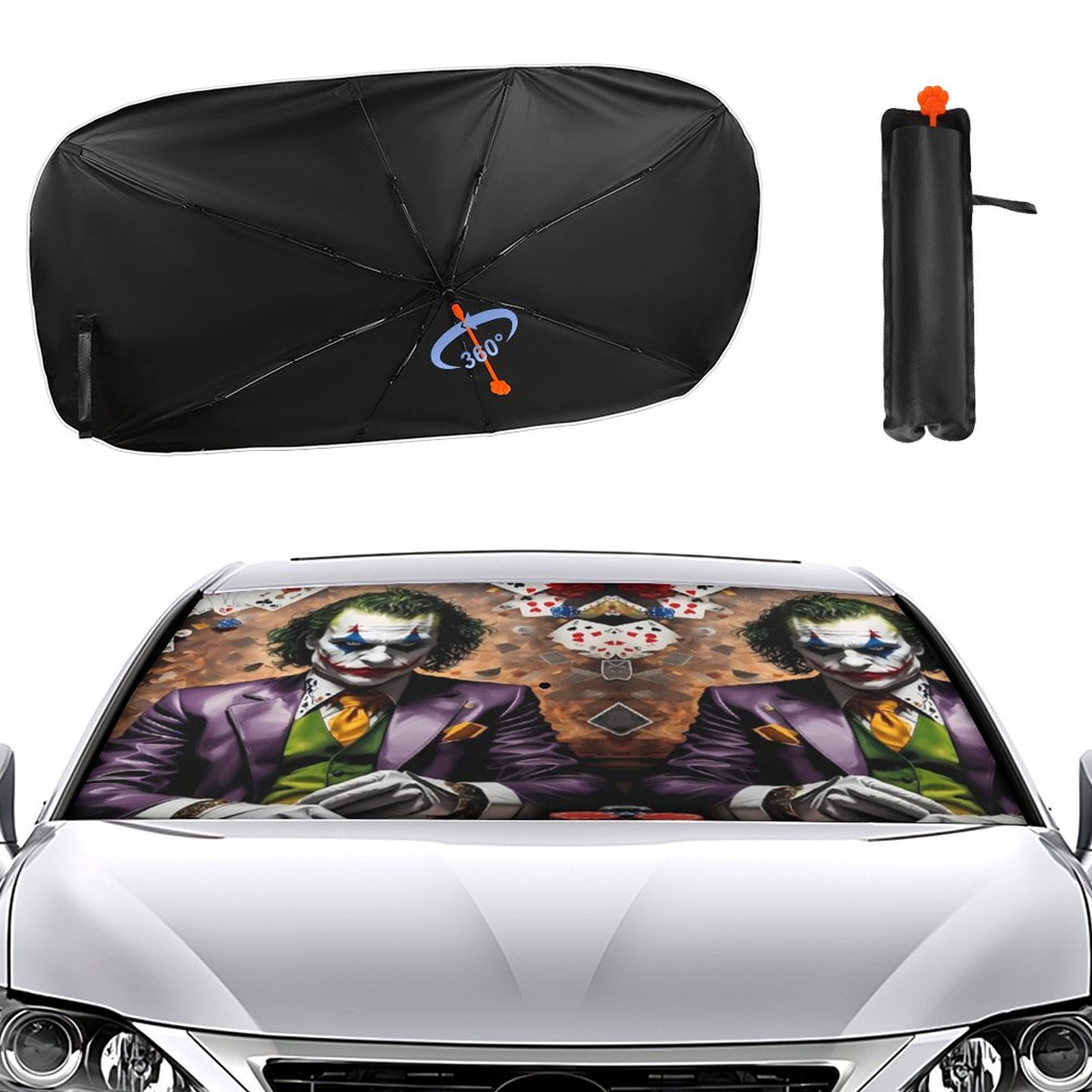 Jo-ker Car Sun Shade Umbrella, Car Shade Front Windshield Sun Shade ...