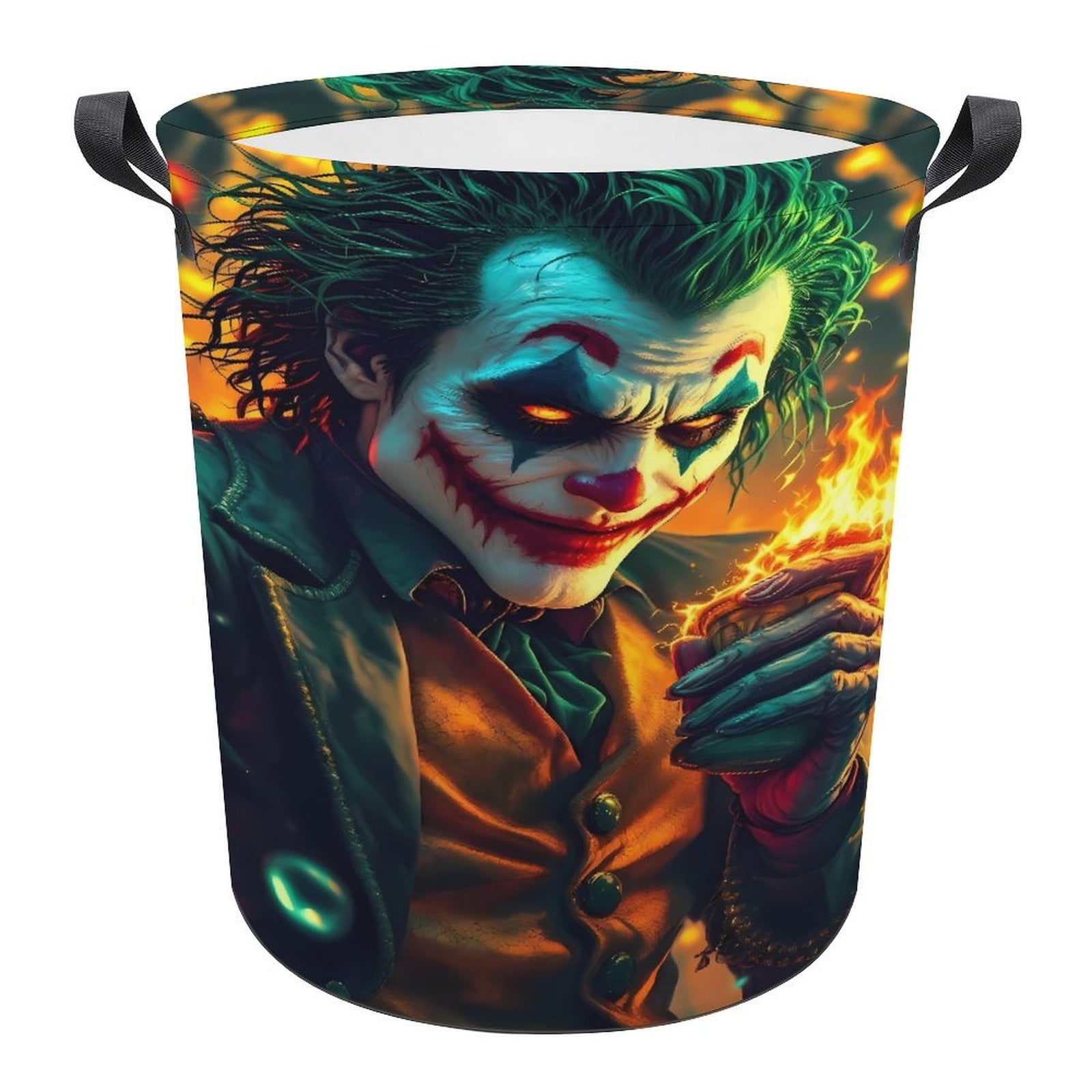 Jo-ker Laundry Hamper, Round Collapsible Hamper Laundry Basket with Handles Toys Storage ...