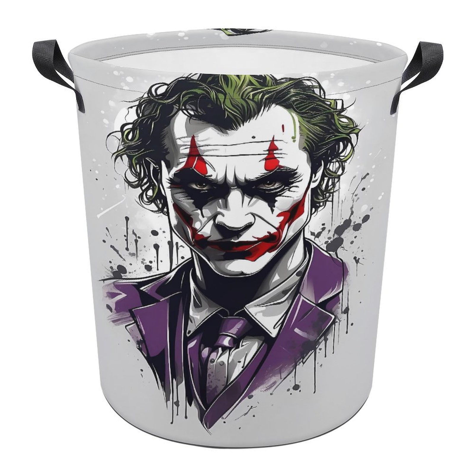 Jo-ker Laundry Hamper, Round Collapsible Hamper Laundry Basket with Handles Toys Storage ...