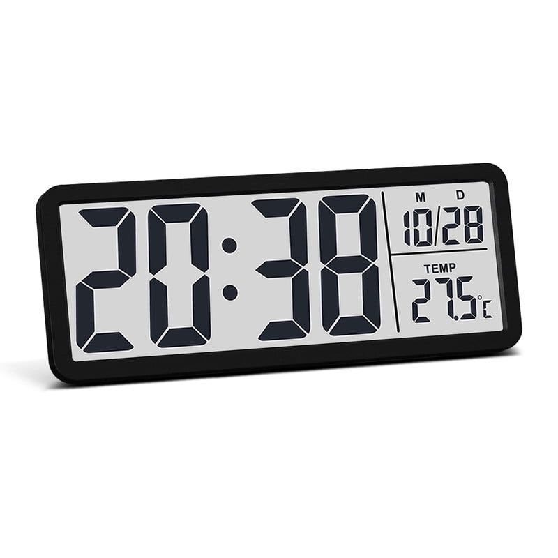 JoFomp Digital Wall Clocks, 8.5" Modern Bedside LCD Clocks with ...