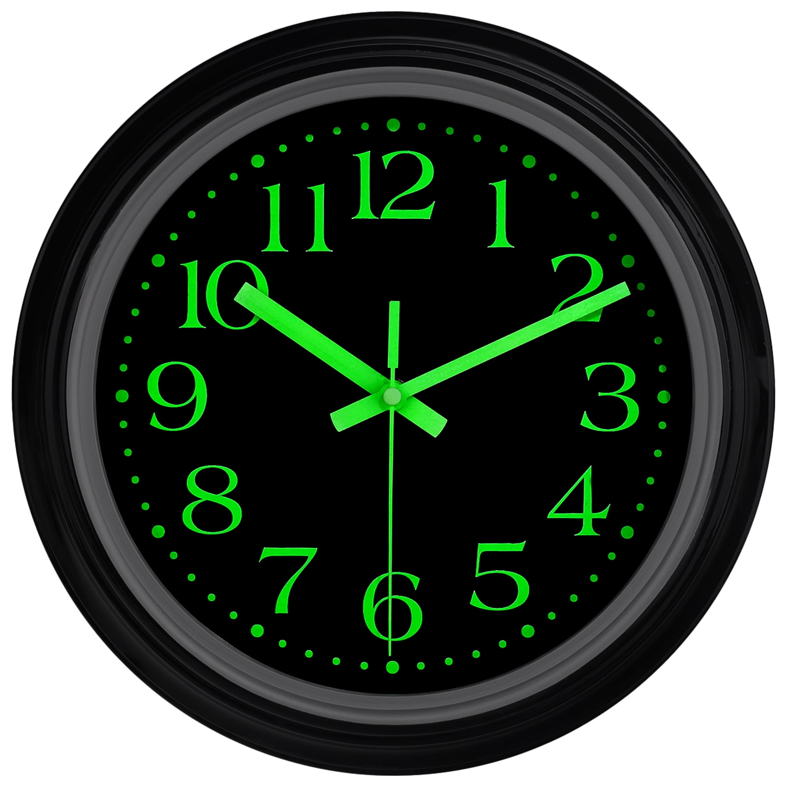 JoFomp 12 Inch Quartz Analog Battery Operated Vintage Wall Clocks, Glow ...