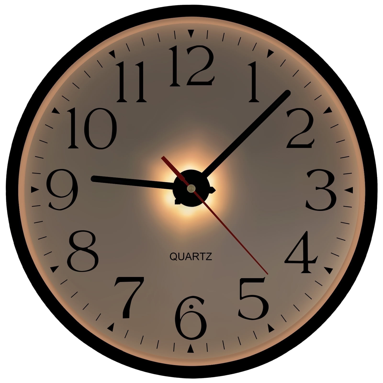 JoFomp 12 Inch Silent LED Night Light Wall Clock Battery Operated with ...