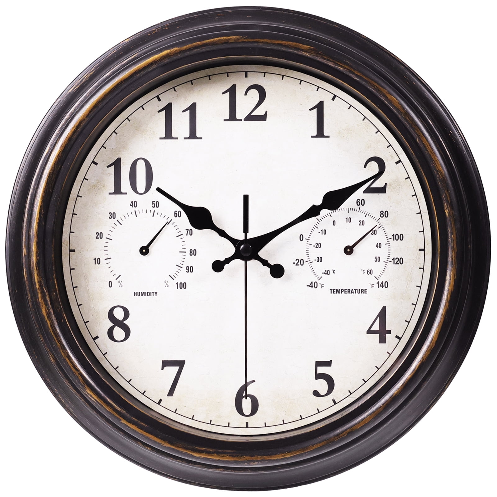 JoFomp Outdoor Clocks for Patio, Large 12 inch Outside Wall Clock ...