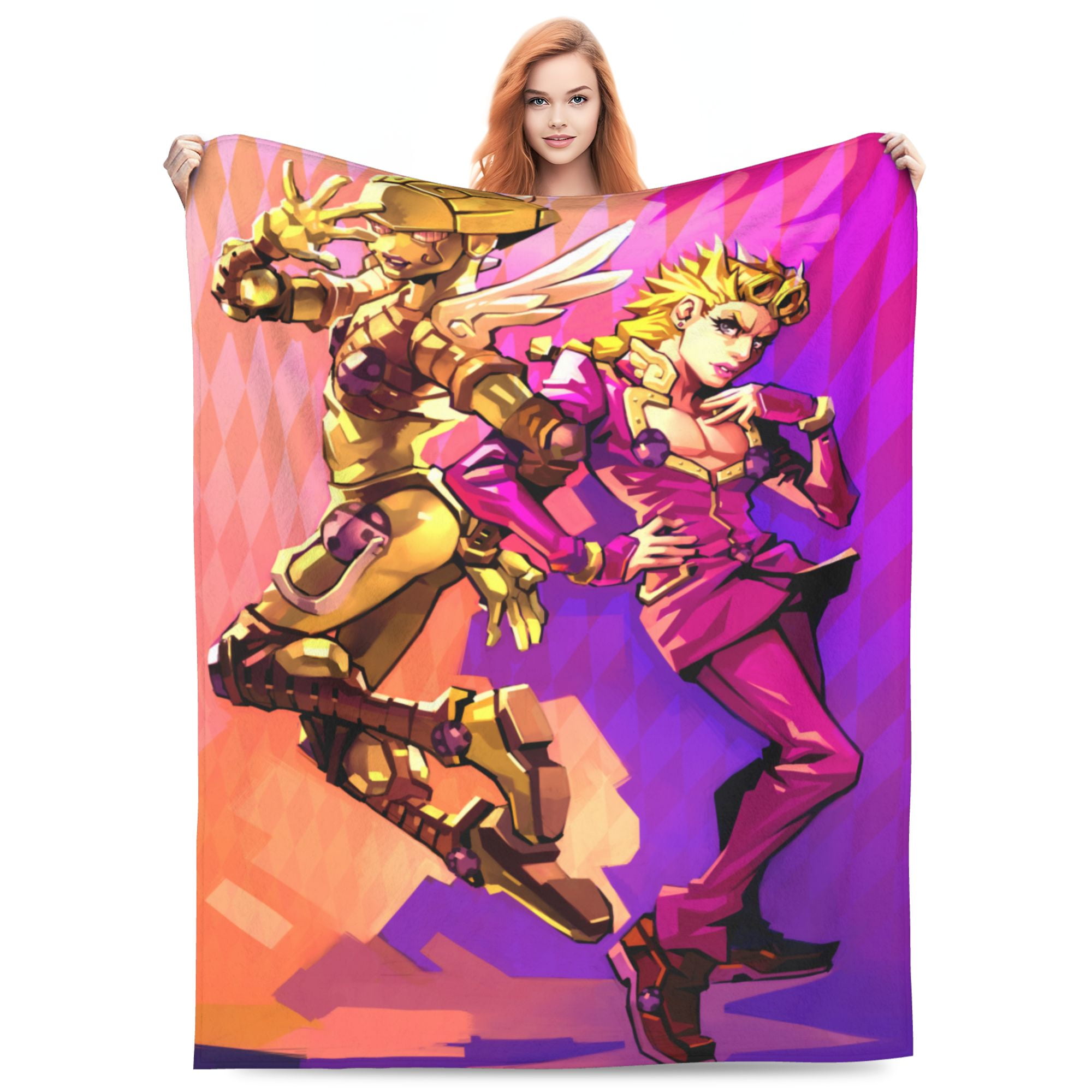 JoJo Bizarre Adventure Bed Blanket 3D Printed Throw Blanket Lightweight Super Soft Air ...