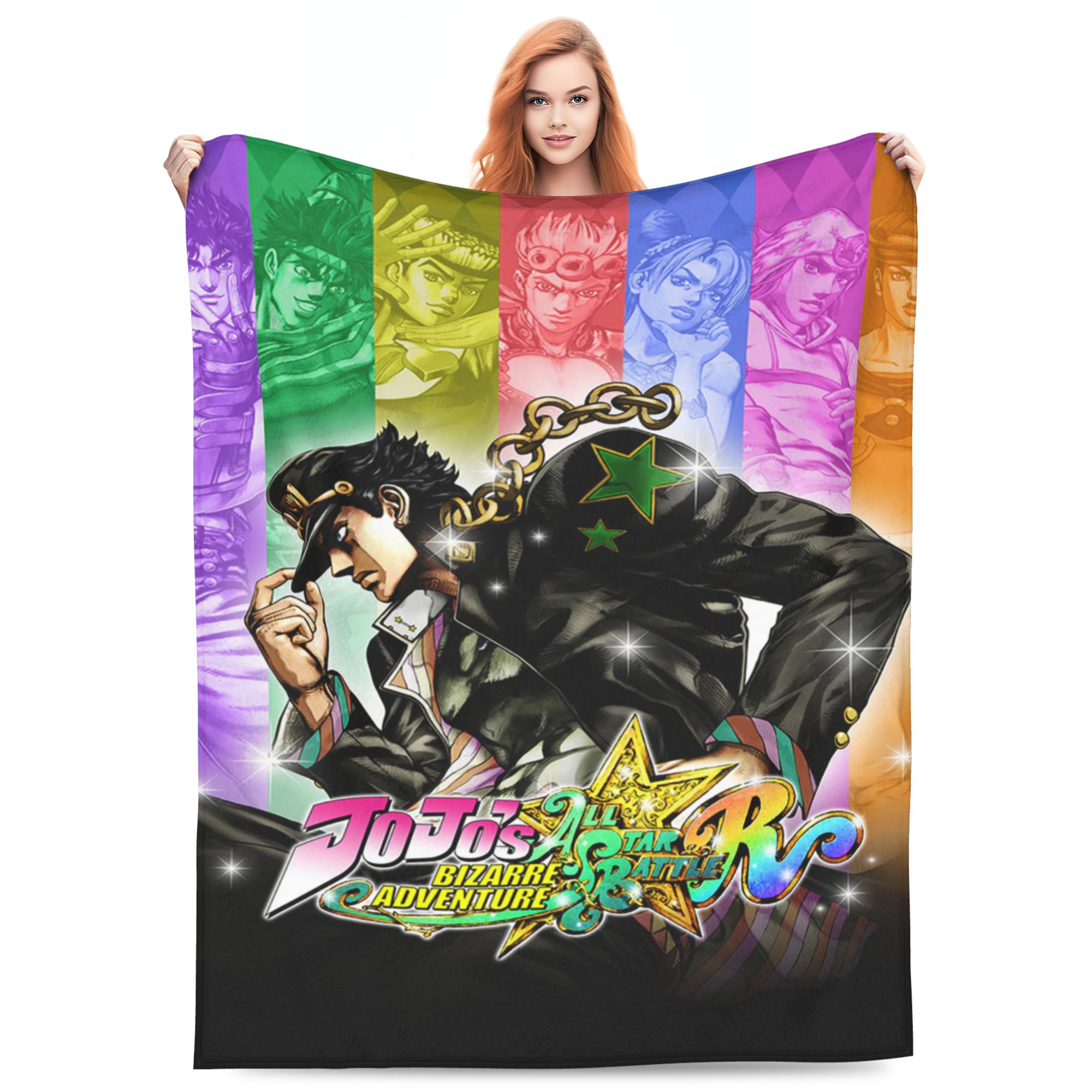 JoJo Bizarre Adventure Bed Blanket 3D Printed Throw Blanket Lightweight ...