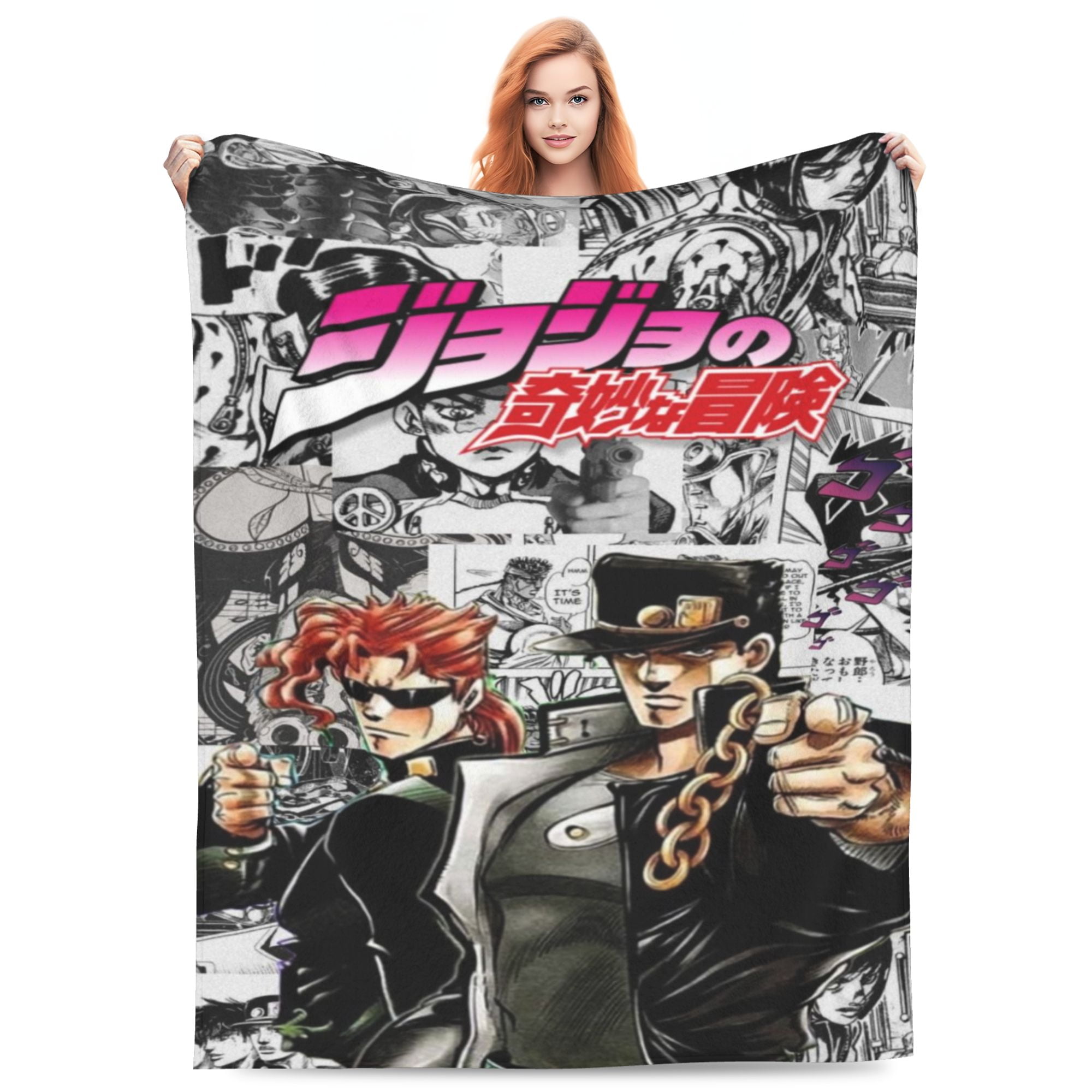 JoJo Bizarre Adventure Bed Blanket 3D Printed Throw Blanket Lightweight Super Soft Air ...
