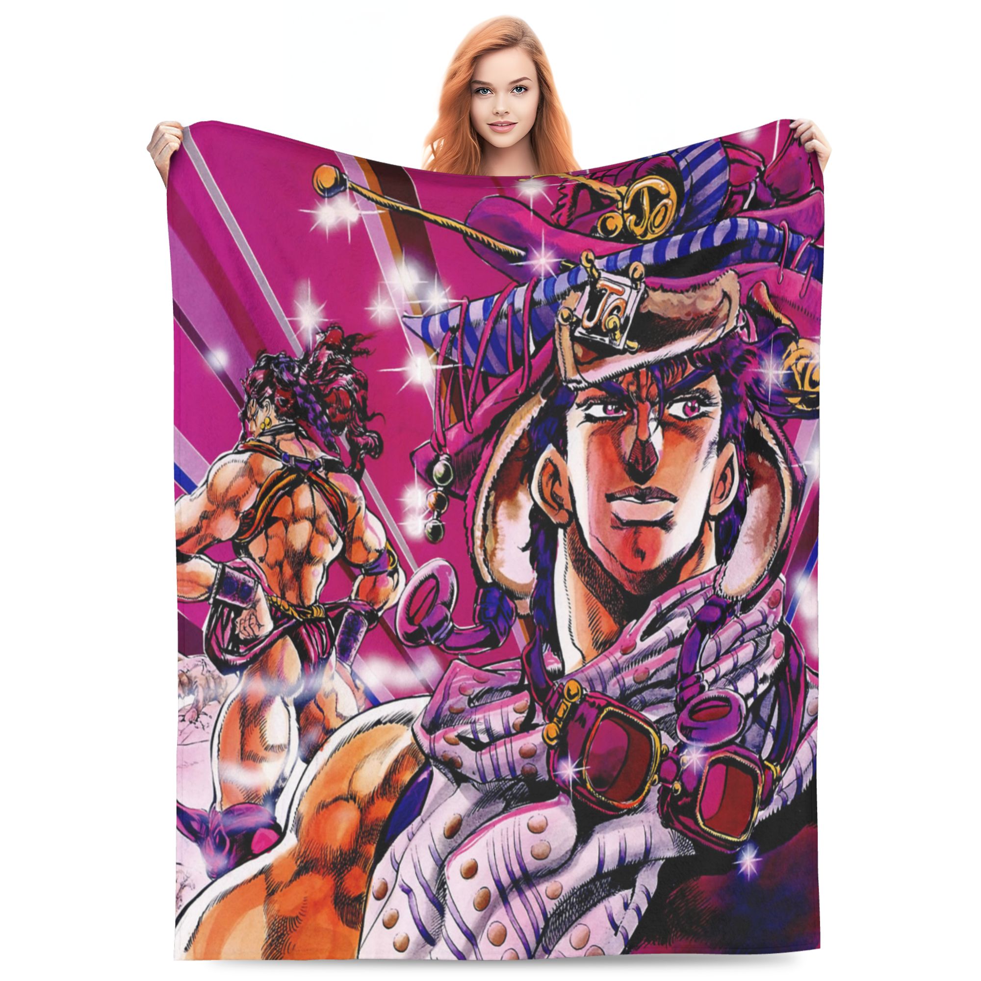 JoJo Bizarre Adventure Bed Blanket 3D Printed Throw Blanket Lightweight ...