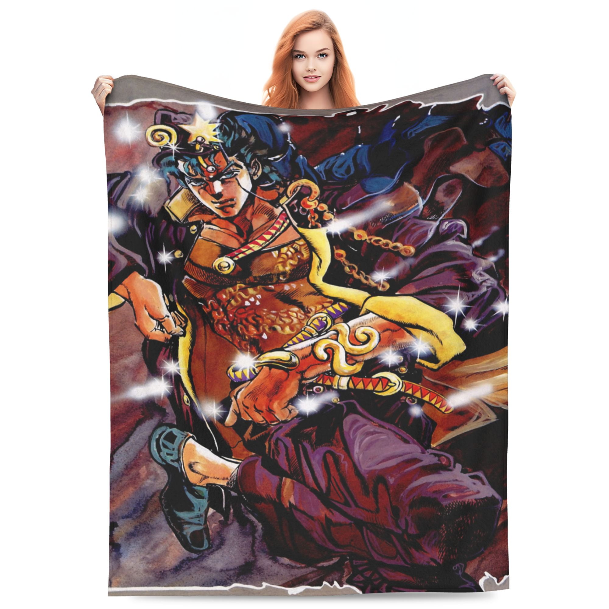 JoJo Bizarre Adventure Bed Blanket 3D Printed Throw Blanket Lightweight ...