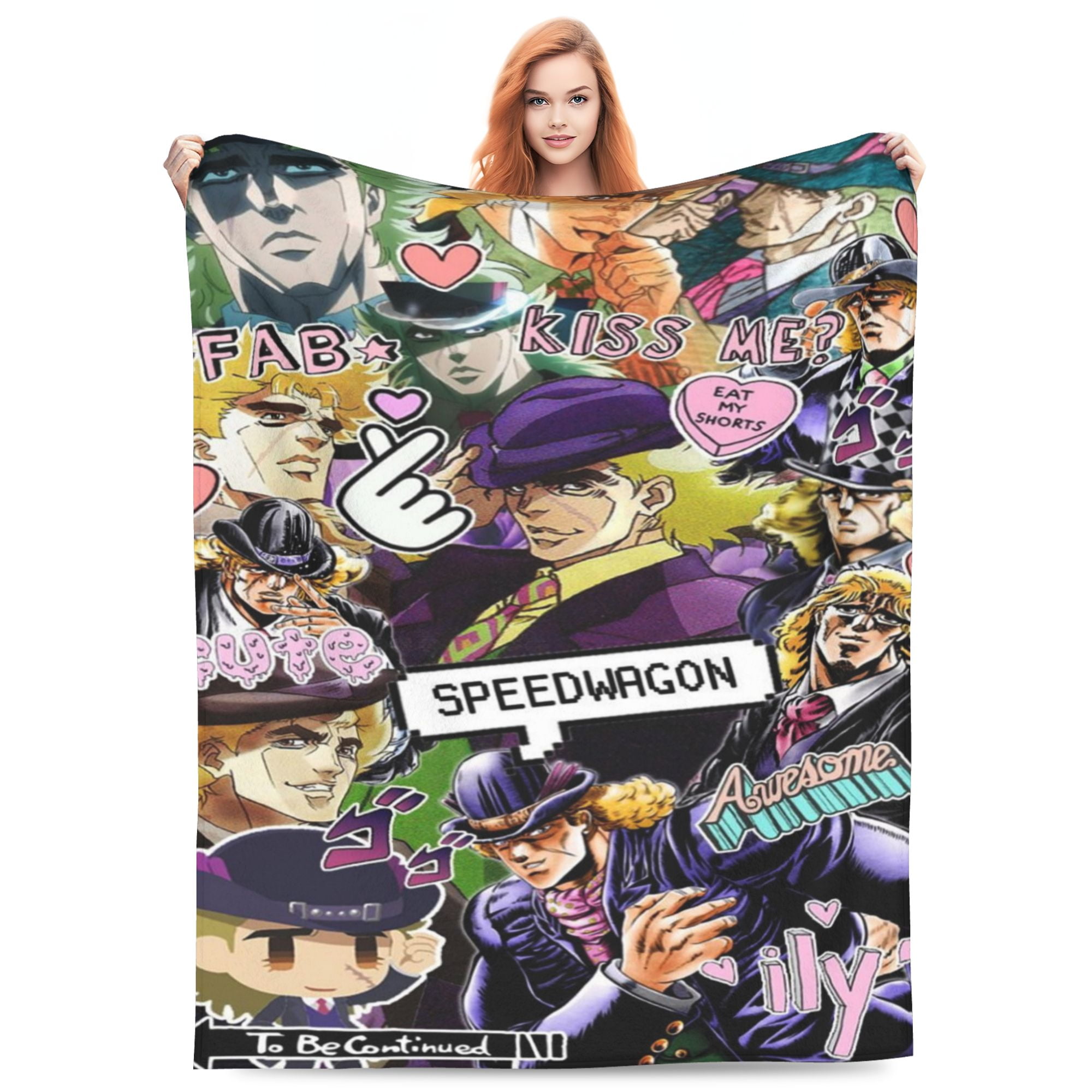 JoJo Bizarre Adventure Bed Blanket 3D Printed Throw Blanket Lightweight ...