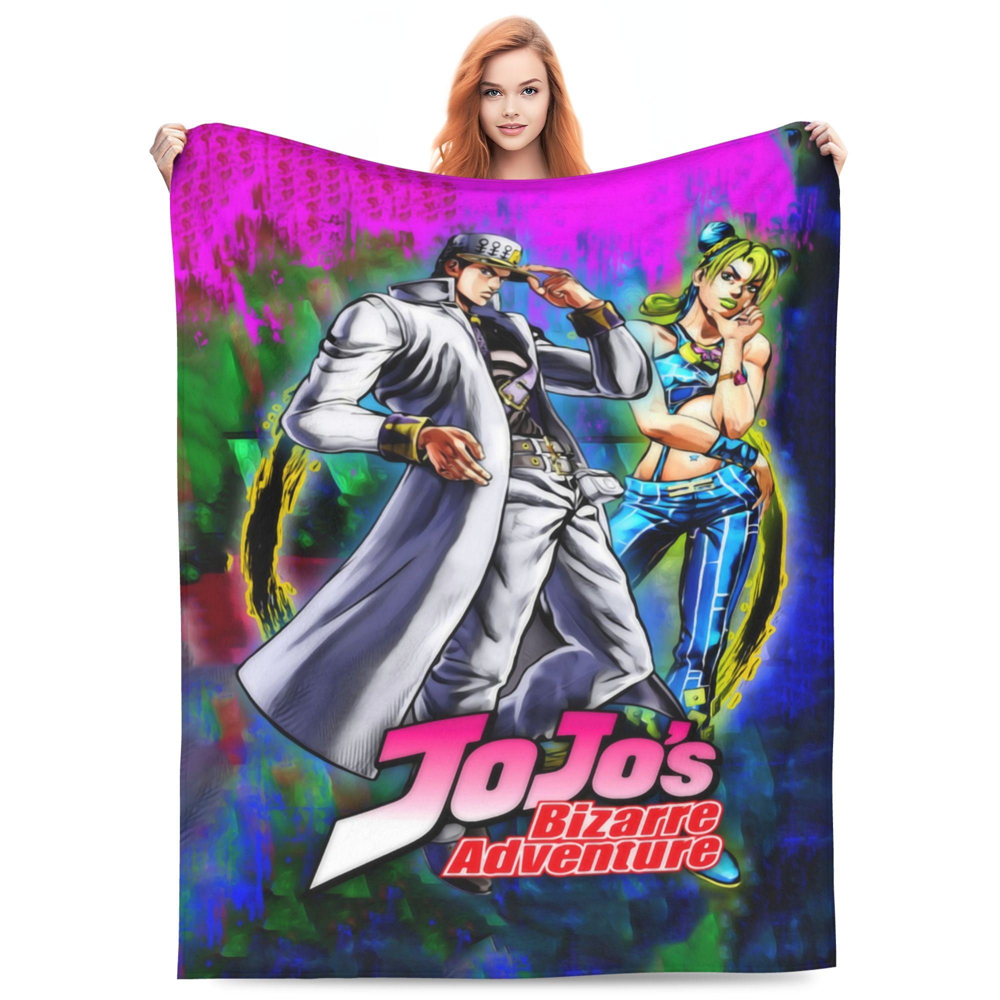JoJo Bizarre Adventure Bed Blanket 3D Printed Throw Blanket Lightweight Super Soft Air ...