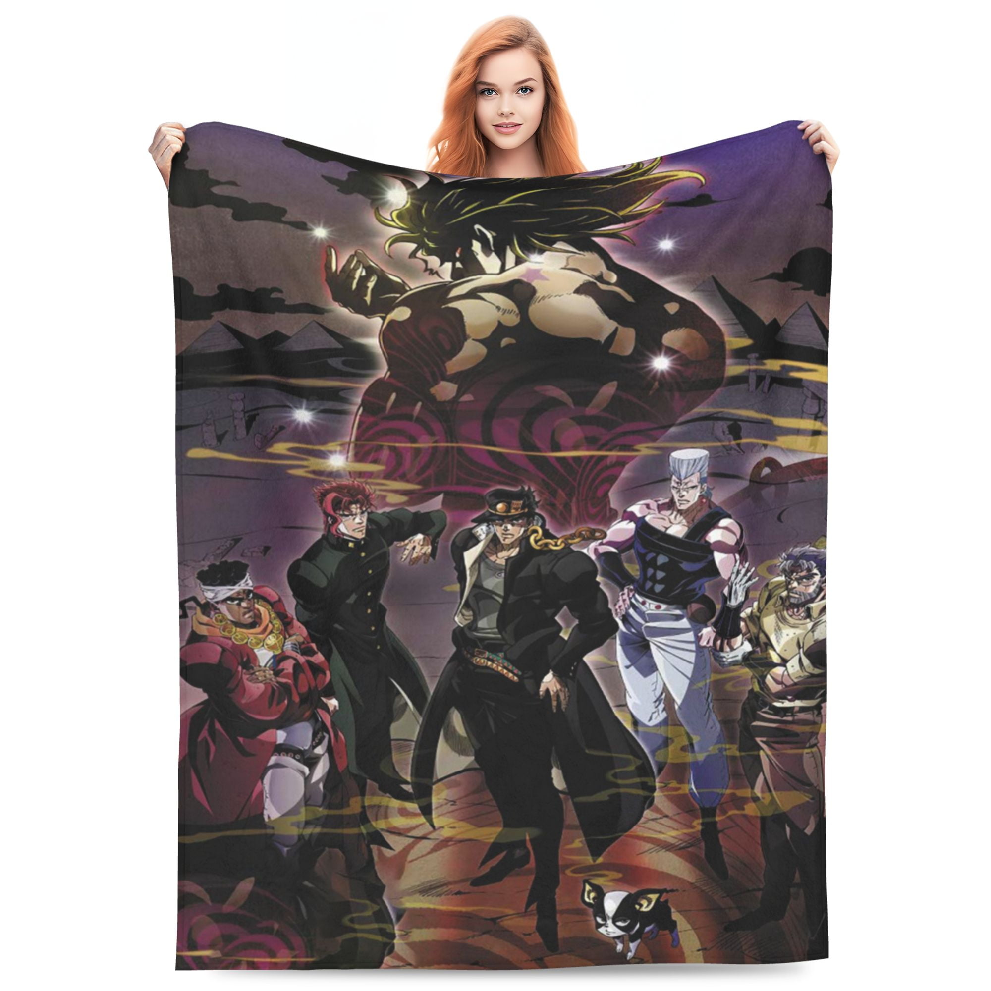 JoJo Bizarre Adventure Bed Blanket 3D Printed Throw Blanket Lightweight ...