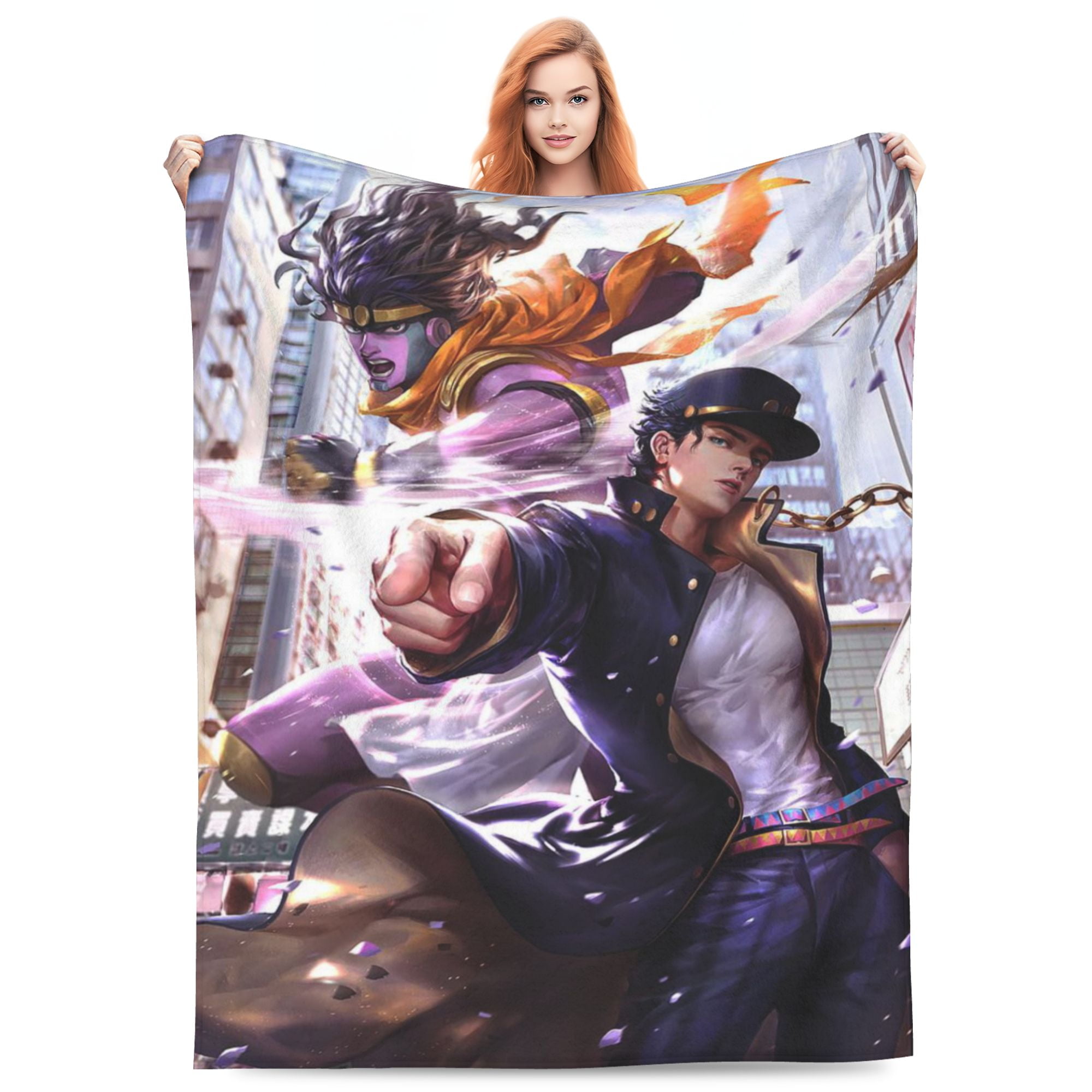 JoJo Bizarre Adventure Bed Blanket 3D Printed Throw Blanket Lightweight ...