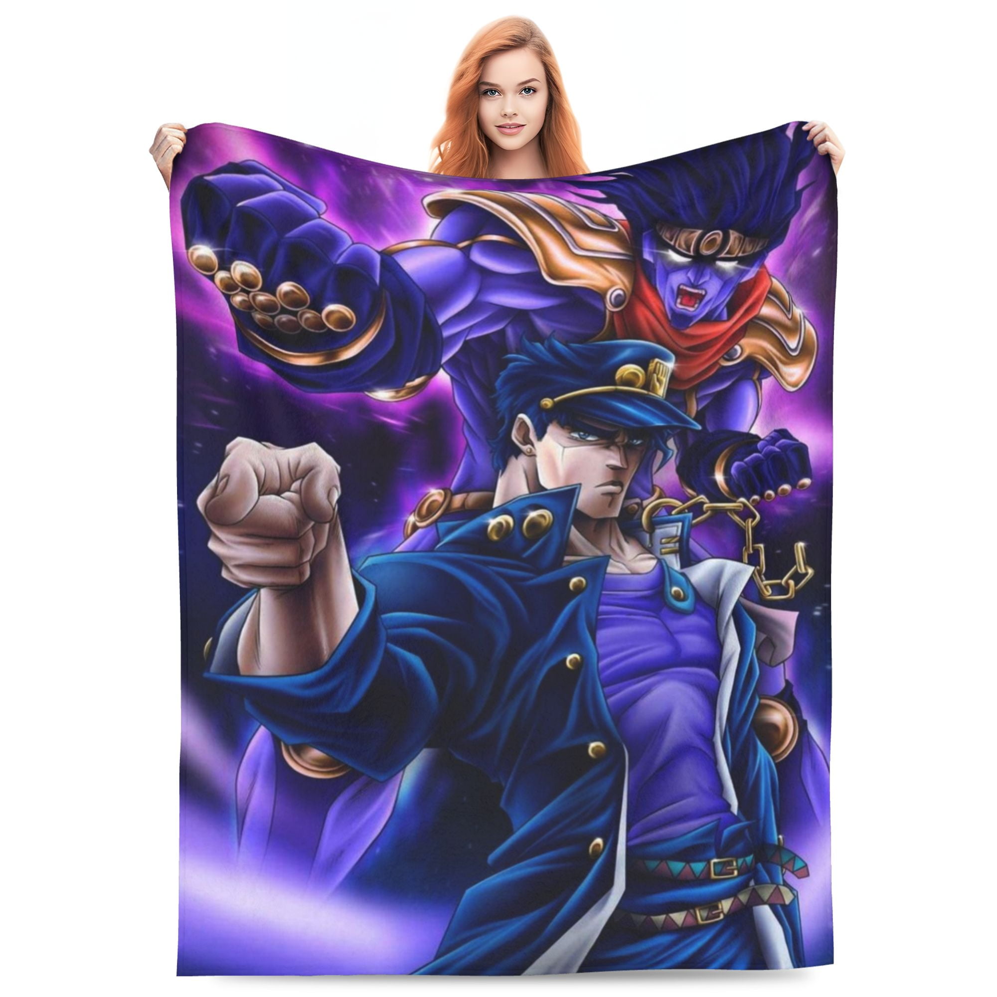 JoJo Bizarre Adventure Bed Blanket 3D Printed Throw Blanket Lightweight Super Soft Air ...