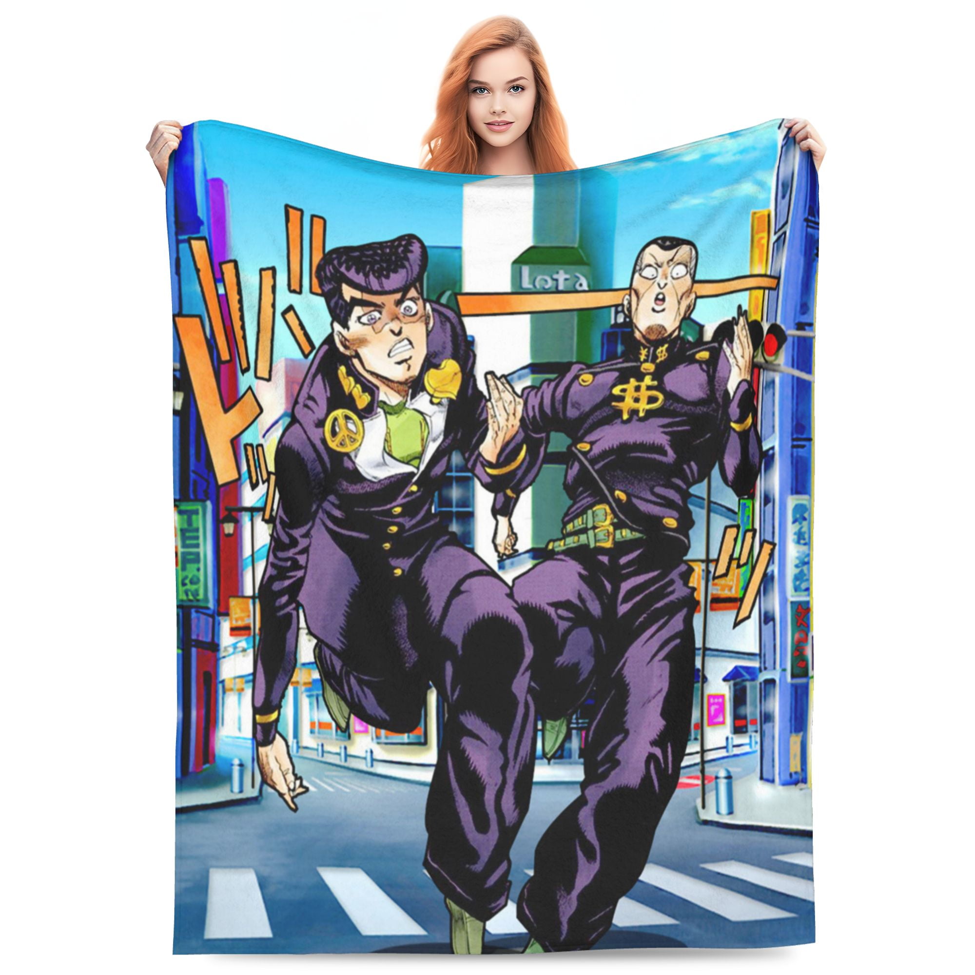 JoJo Bizarre Adventure Bed Blanket 3D Printed Throw Blanket Lightweight Super Soft Air ...