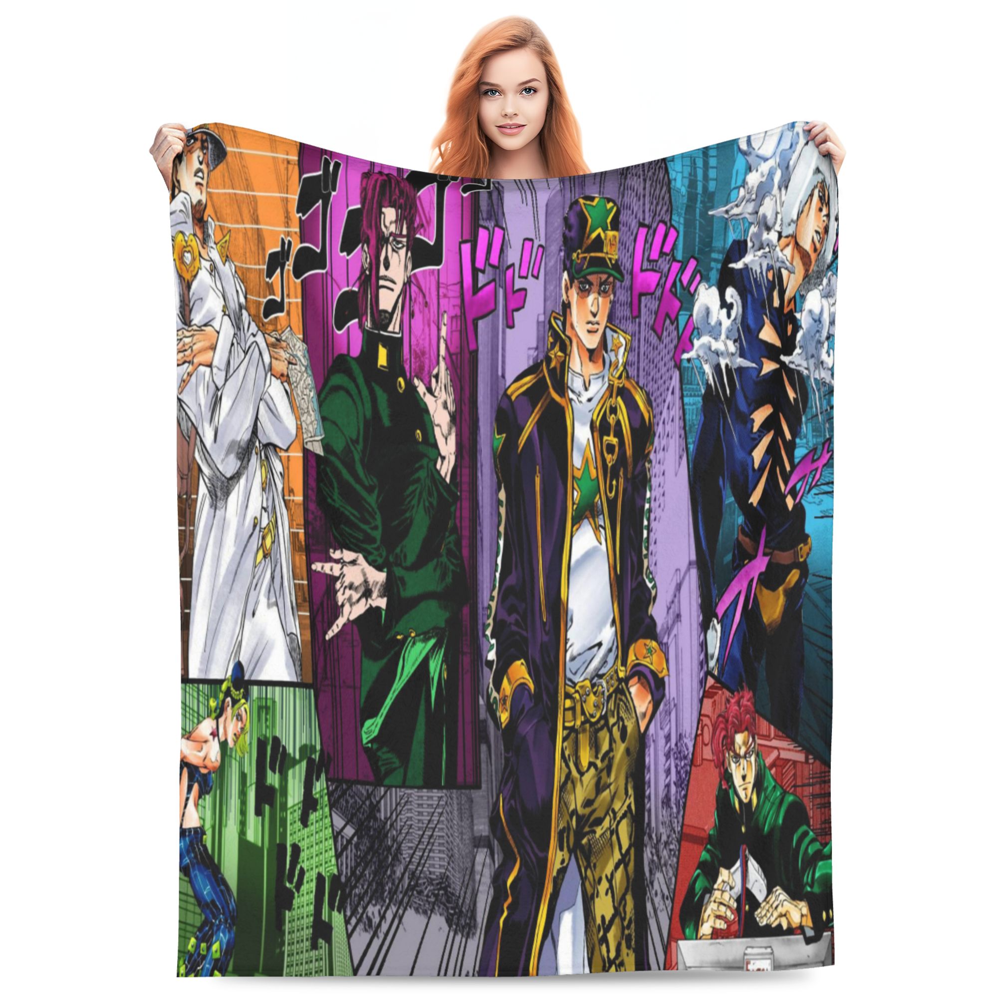 JoJo Bizarre Adventure Bed Blanket 3D Printed Throw Blanket Lightweight ...