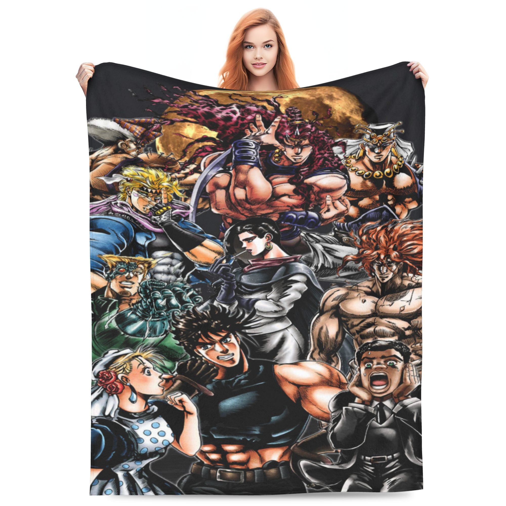 JoJo Bizarre Adventure Bed Blanket 3D Printed Throw Blanket Lightweight Super Soft Air ...