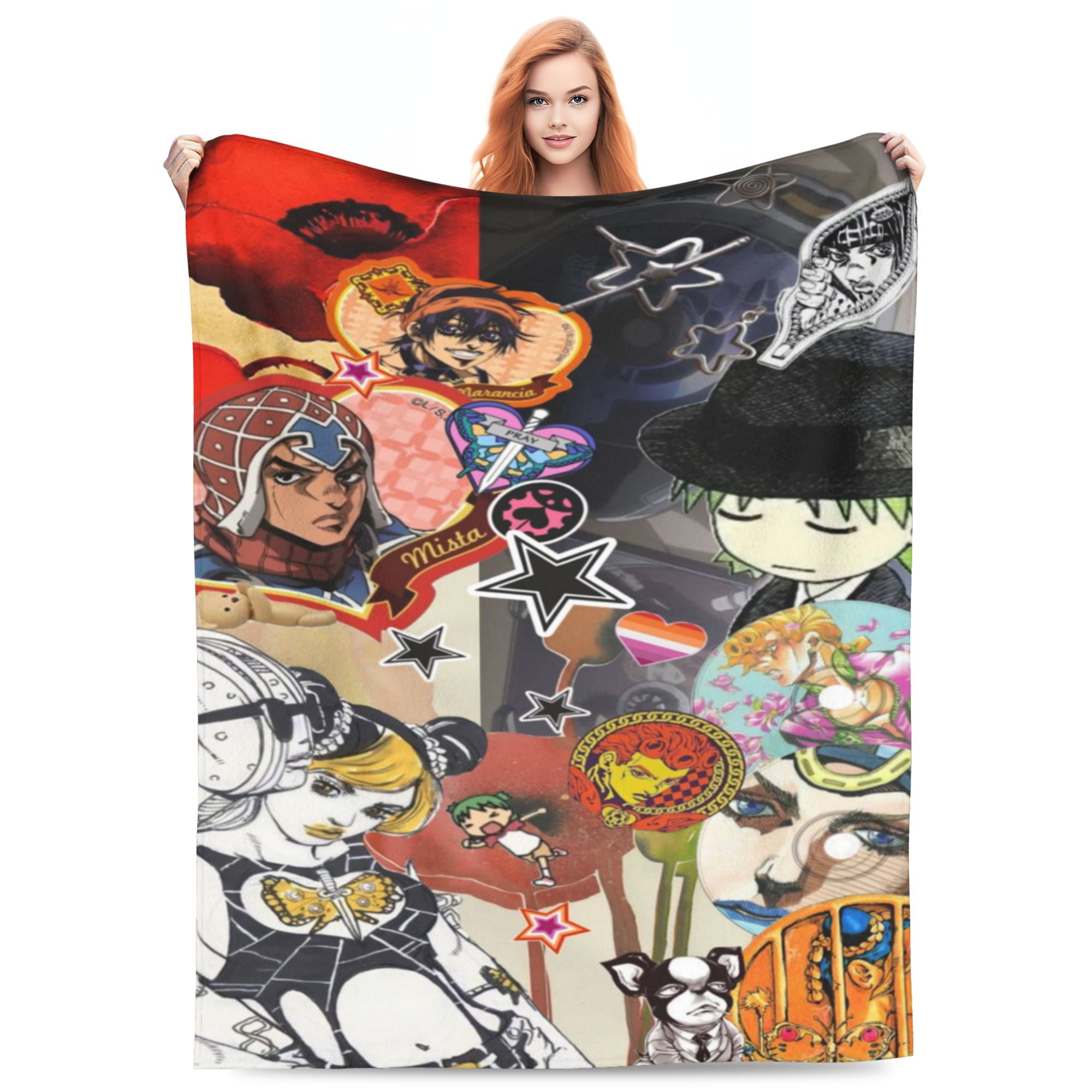 JoJo Bizarre Adventure Bed Blanket 3D Printed Throw Blanket Lightweight ...