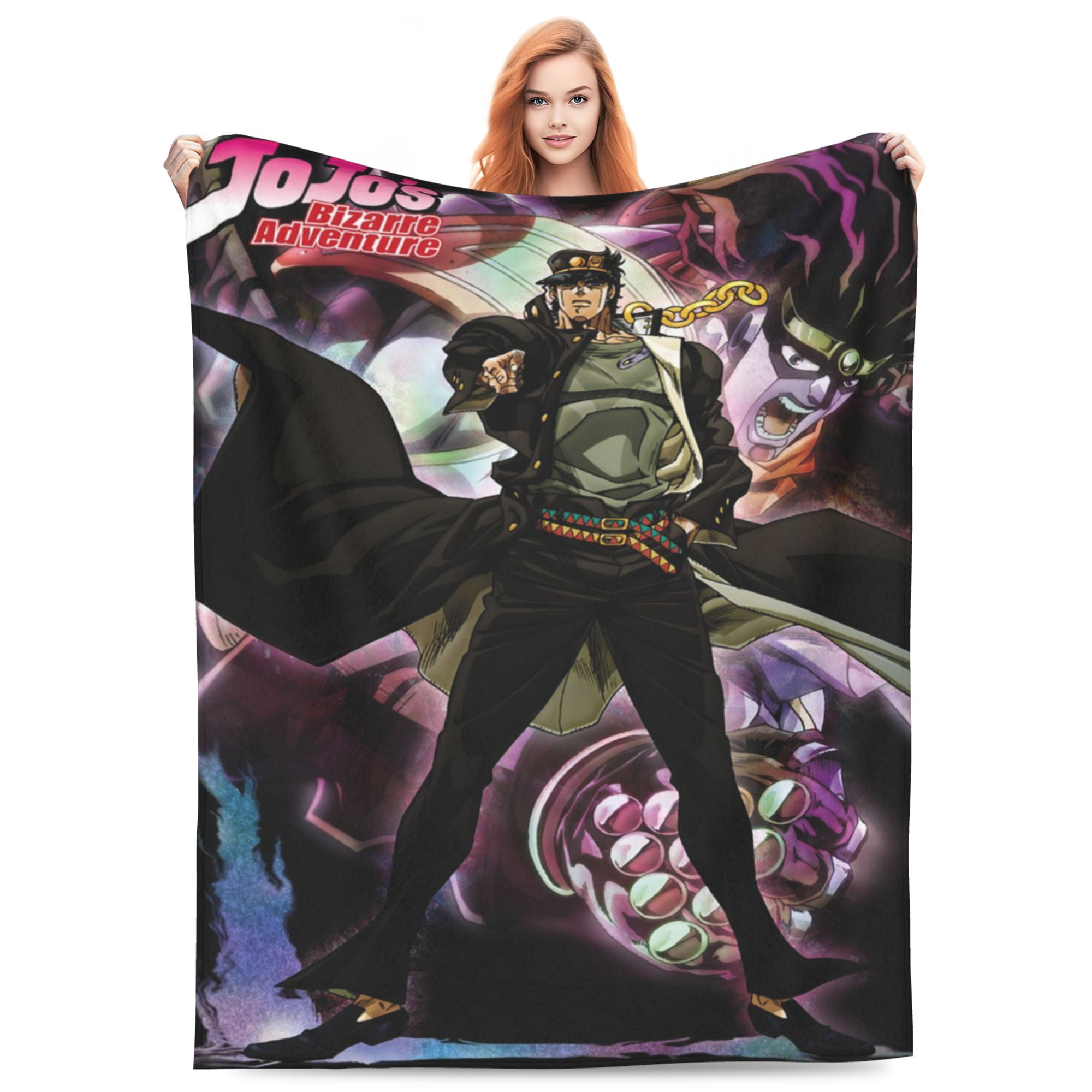 JoJo Bizarre Adventure Bed Blanket 3D Printed Throw Blanket Lightweight Super Soft Air ...