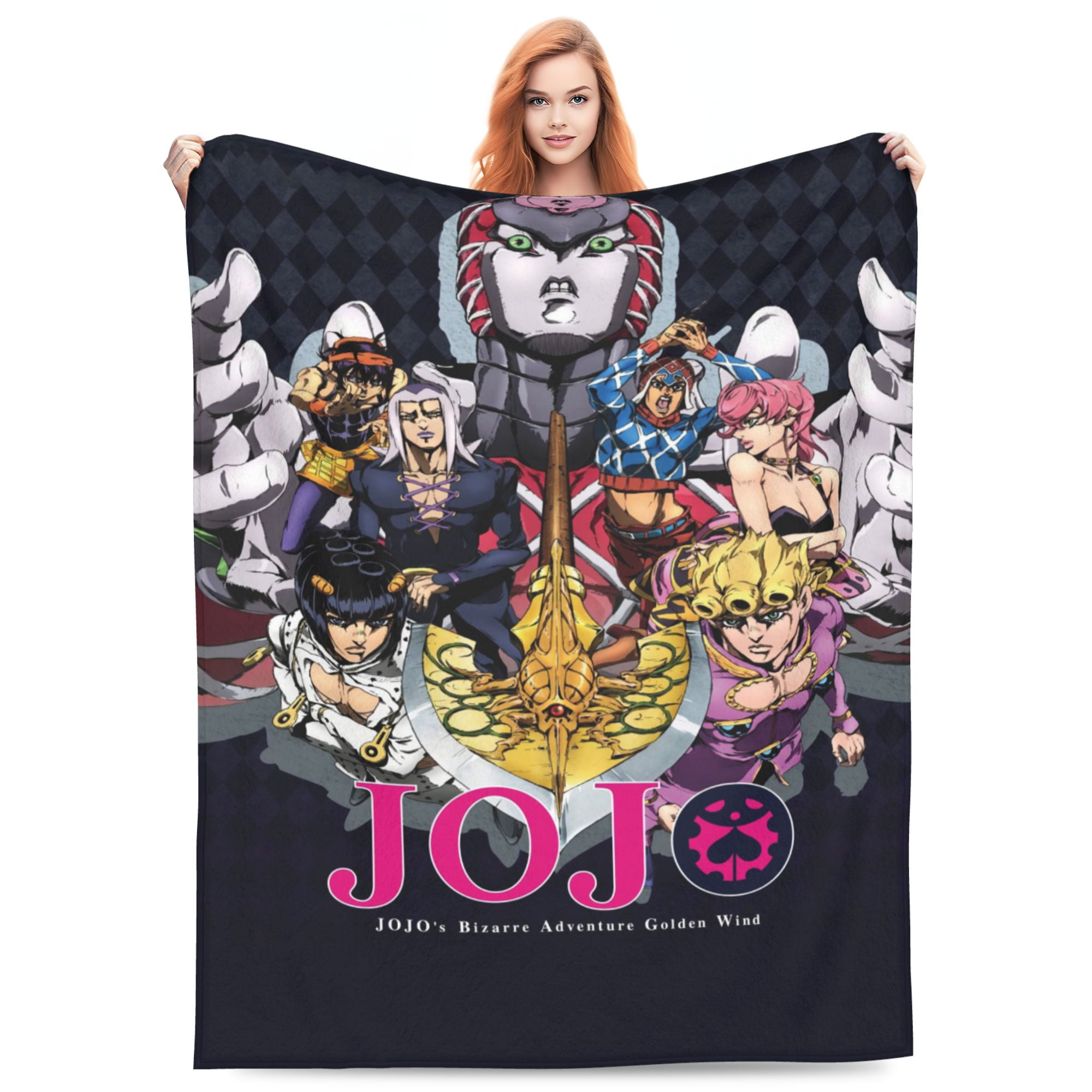 JoJo Bizarre Adventure Bed Blanket 3D Printed Throw Blanket Lightweight Super Soft Air ...