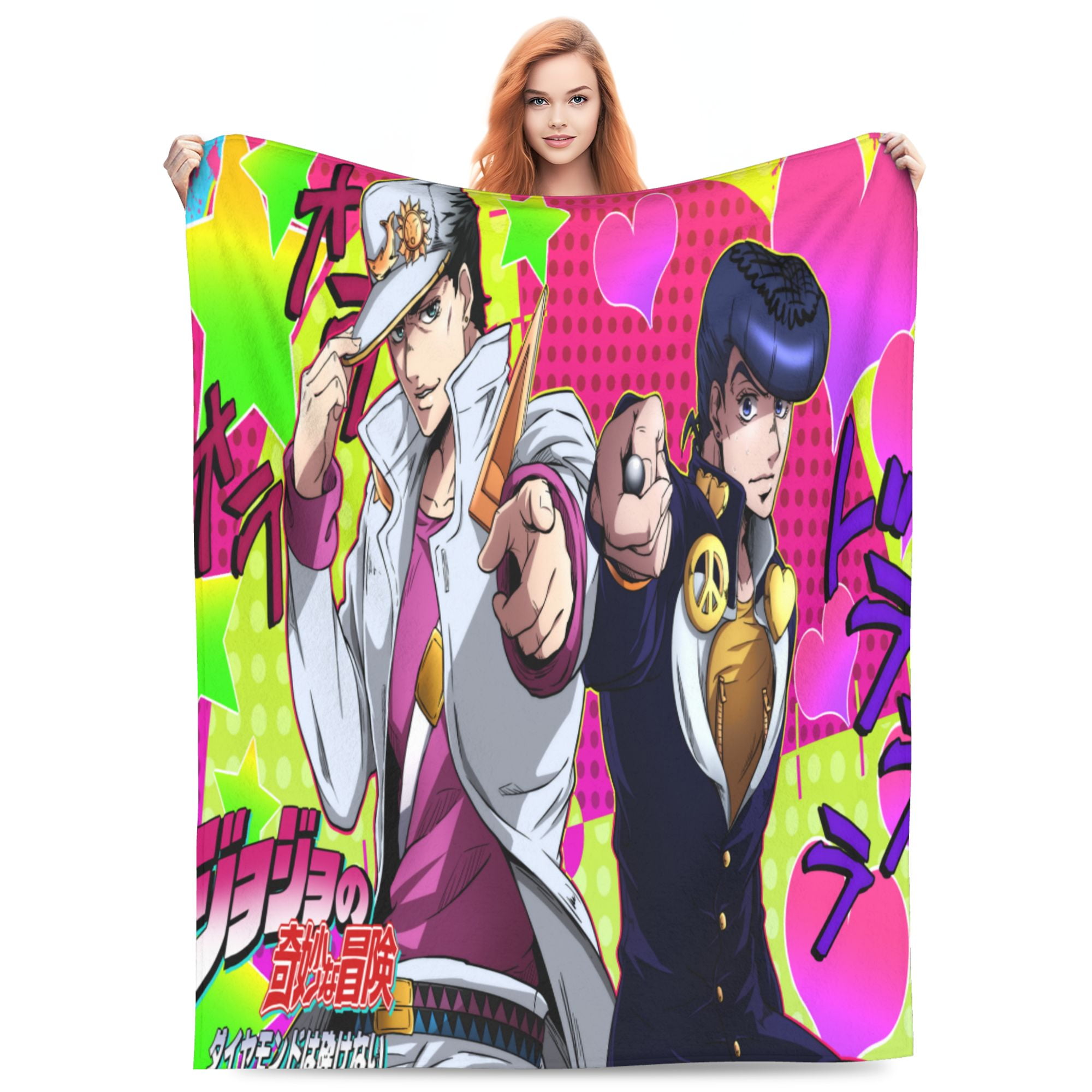JoJo Bizarre Adventure Bed Blanket 3D Printed Throw Blanket Lightweight Super Soft Air ...