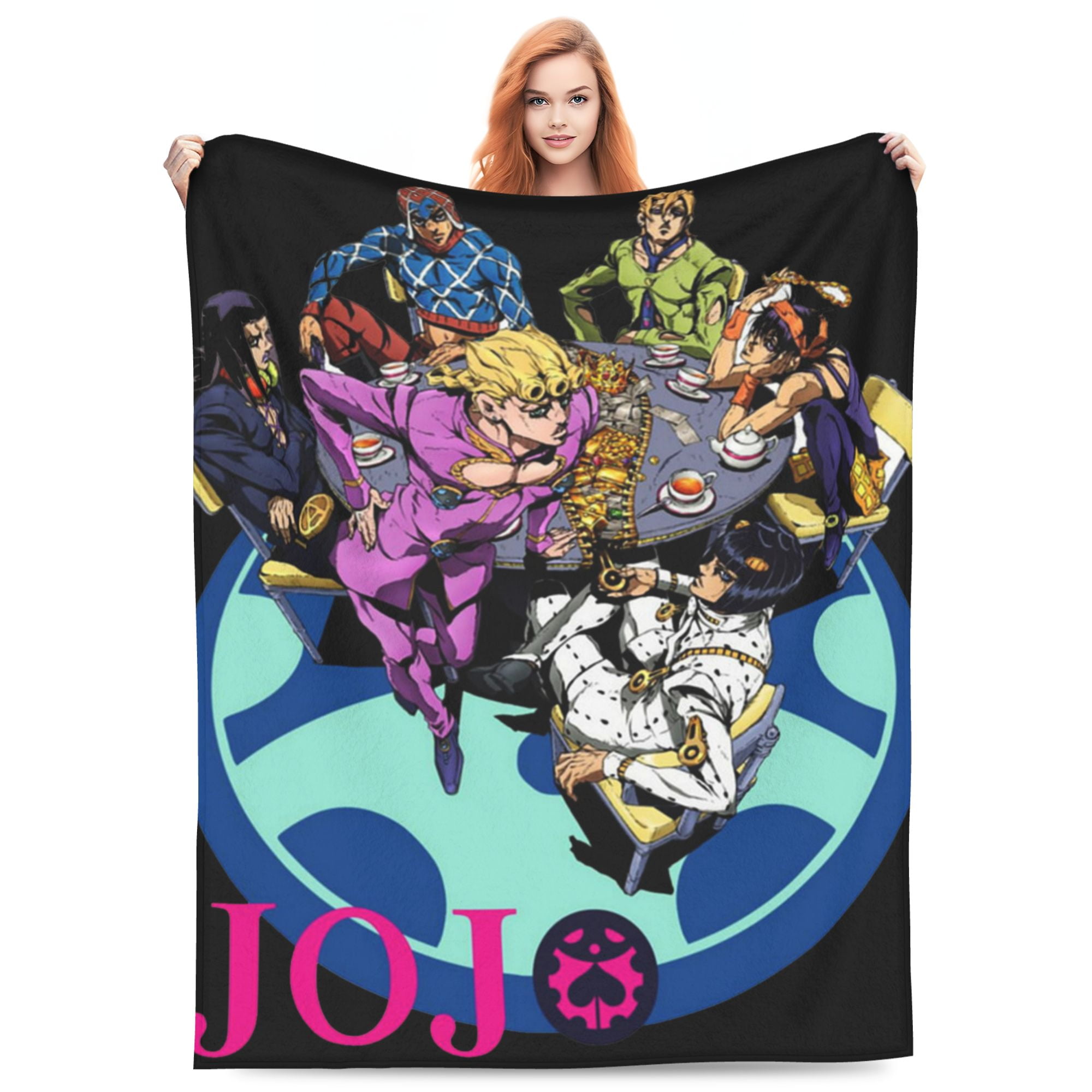 JoJo Bizarre Adventure Bed Blanket 3D Printed Throw Blanket Lightweight Super Soft Air ...