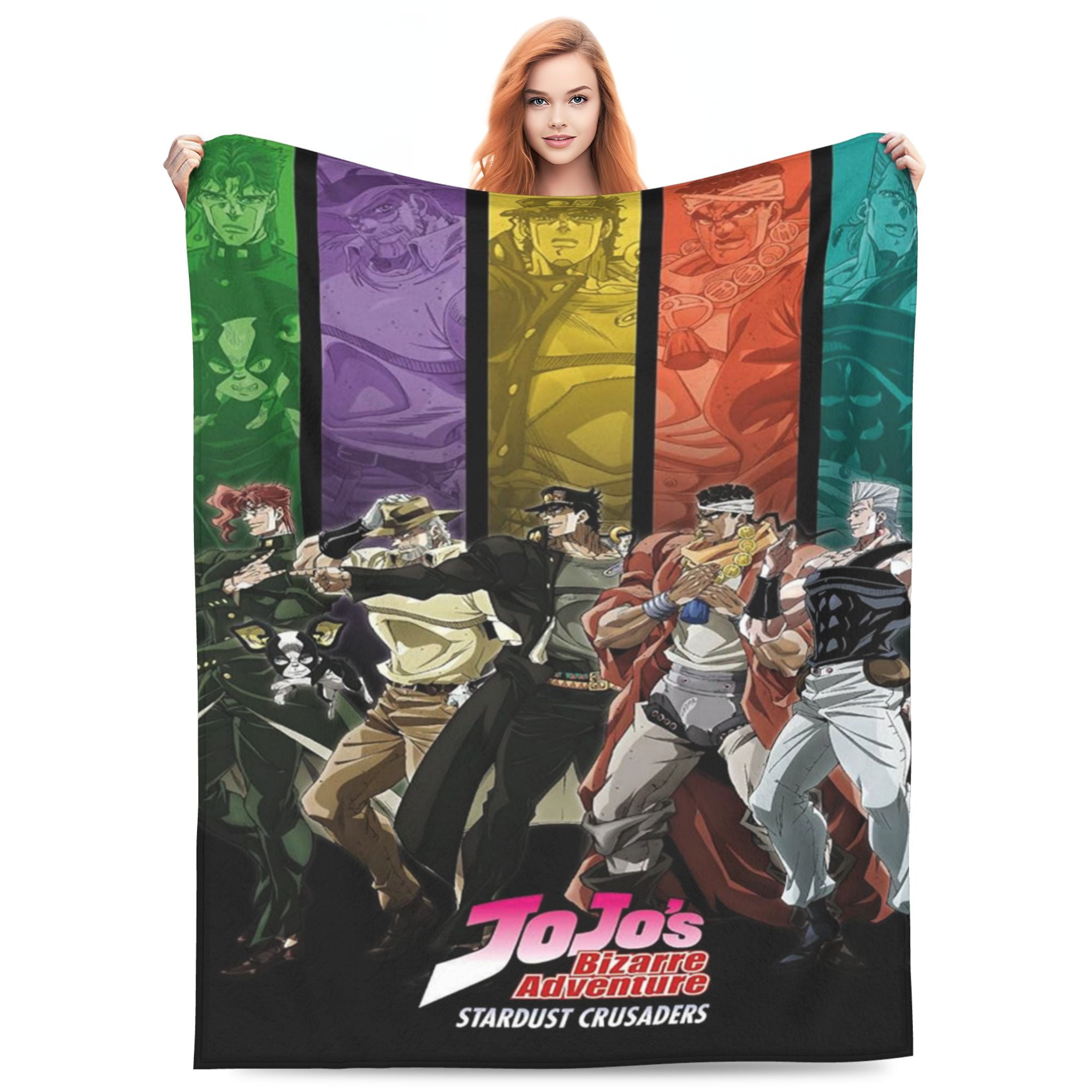 JoJo Bizarre Adventure Bed Blanket 3D Printed Throw Blanket Lightweight Super Soft Air ...