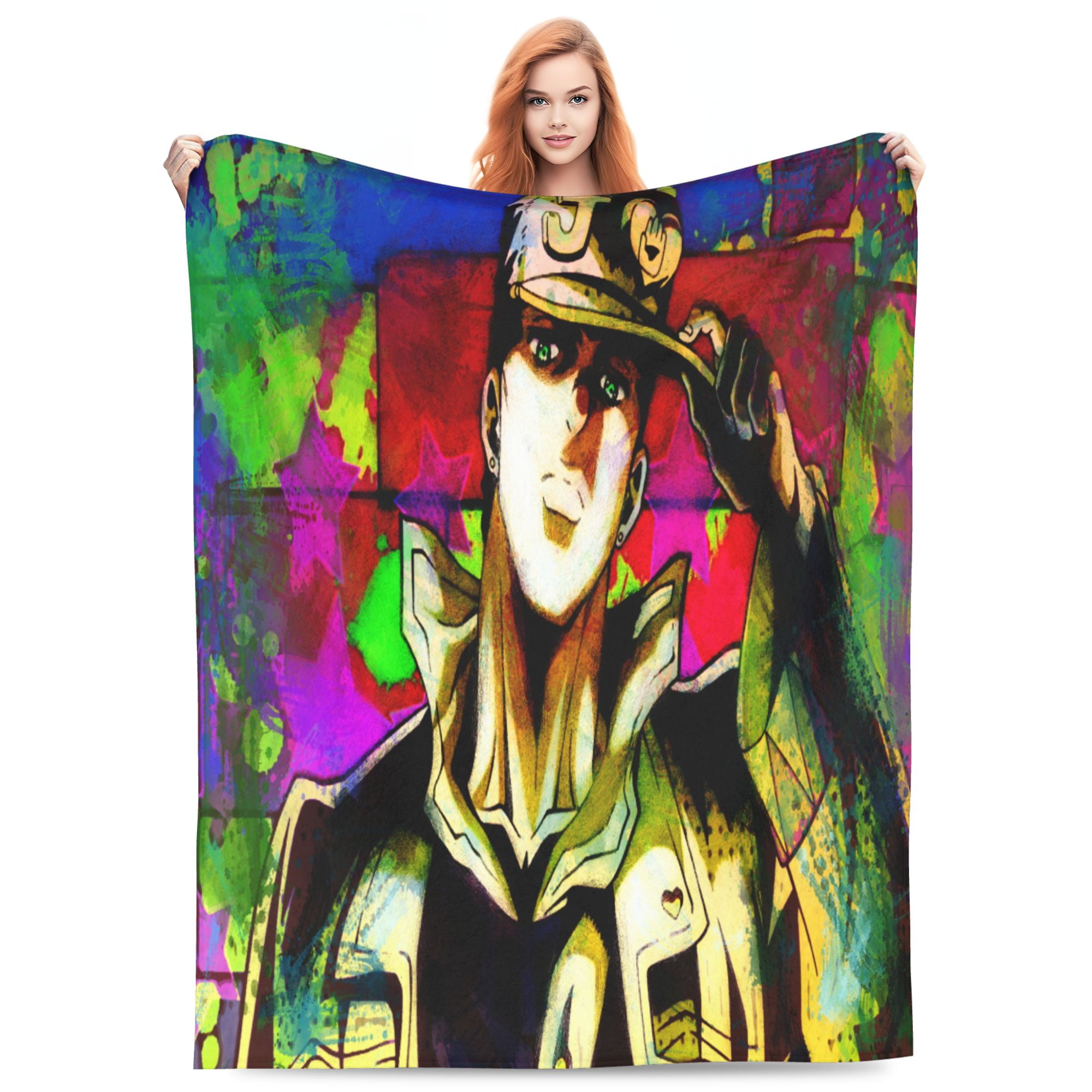 JoJo Bizarre Adventure Bed Blanket 3D Printed Throw Blanket Lightweight Super Soft Air ...