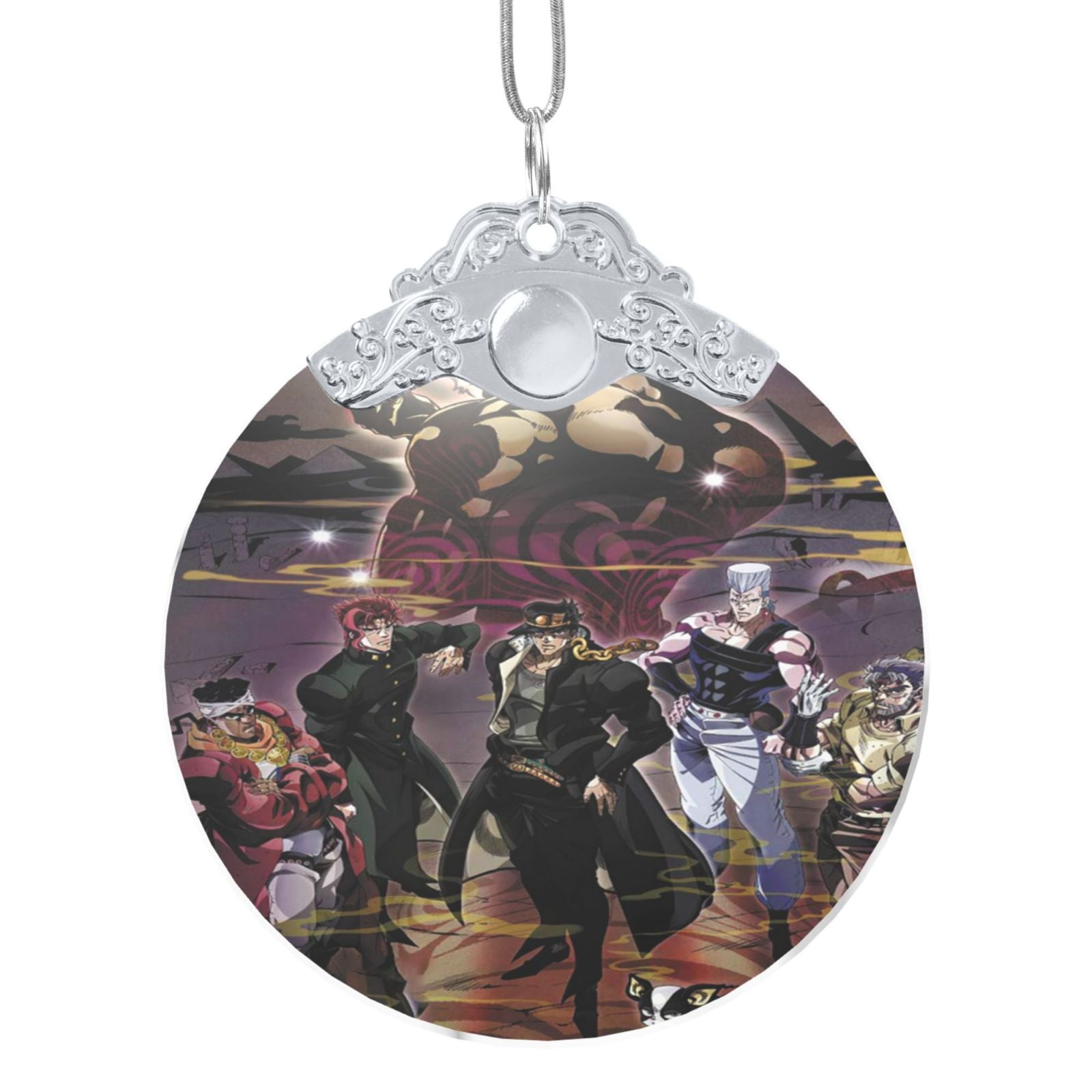 JoJo Bizarre Adventure Round Glass Pendant Christmas Decoration Holiday ...